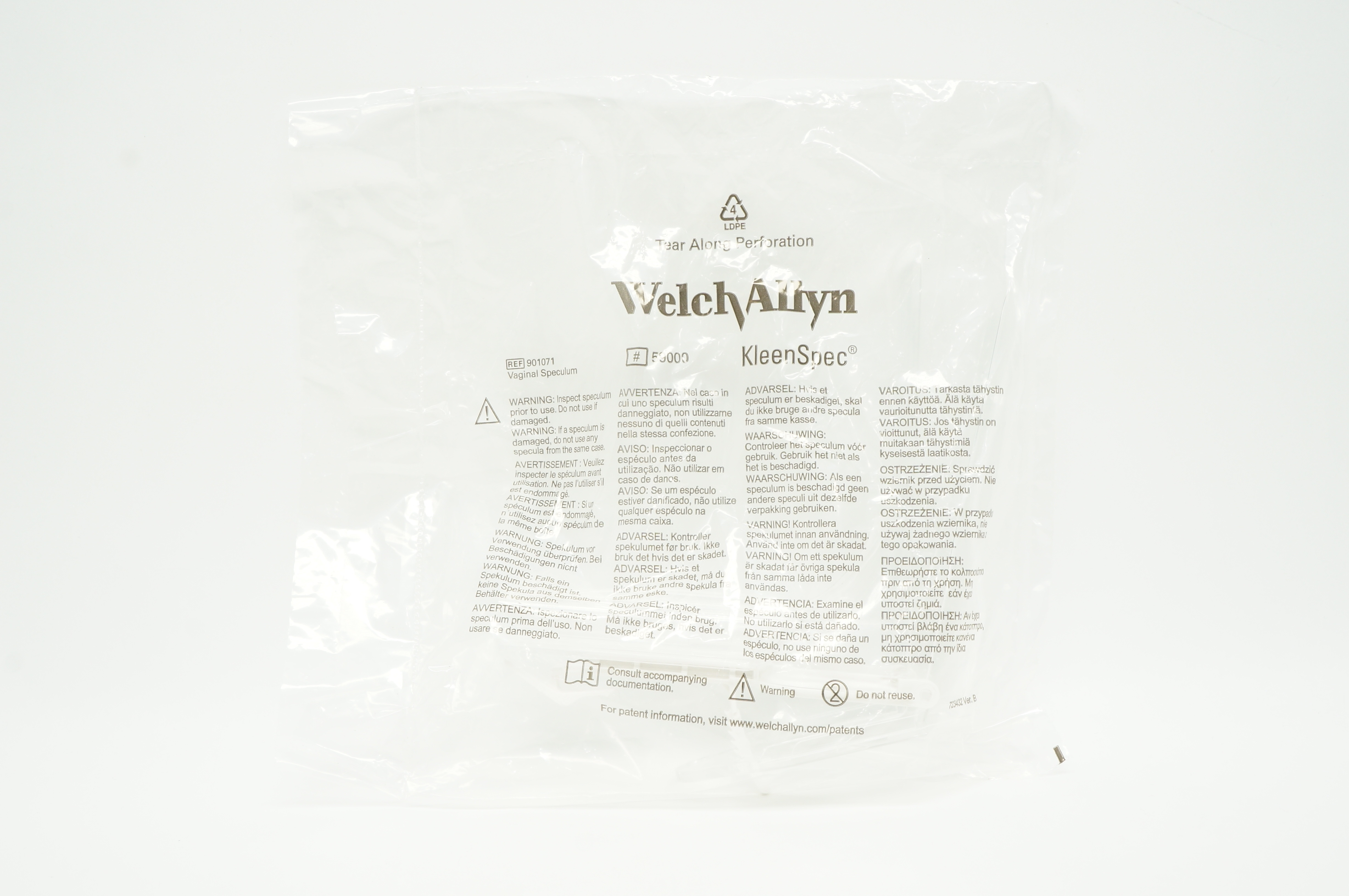 Welch Allyn 901071 KleenSpec Vaginal Speculum Small