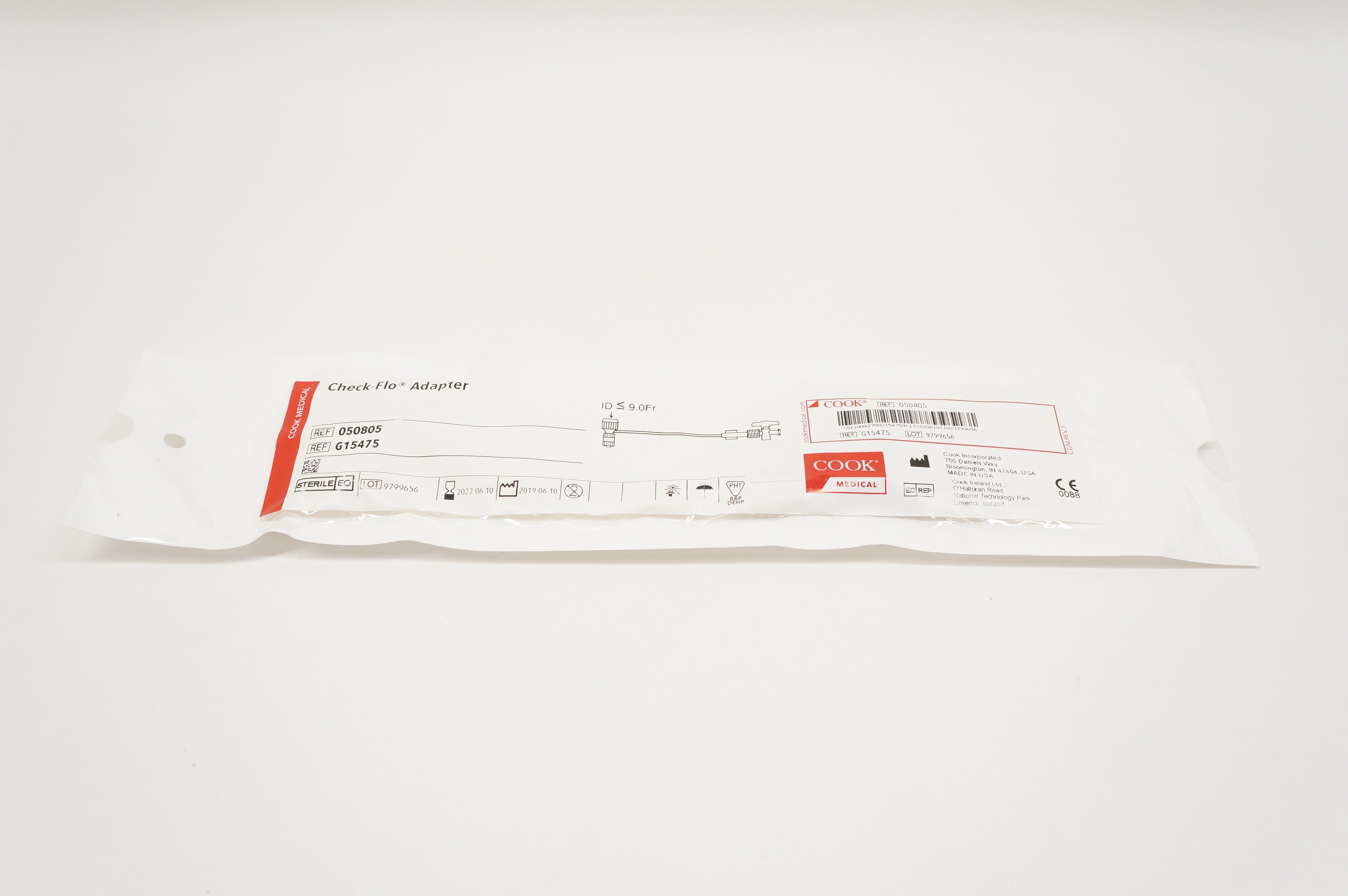 Cook Medical 050805 Check-Flo Adapter 9.0Fr.