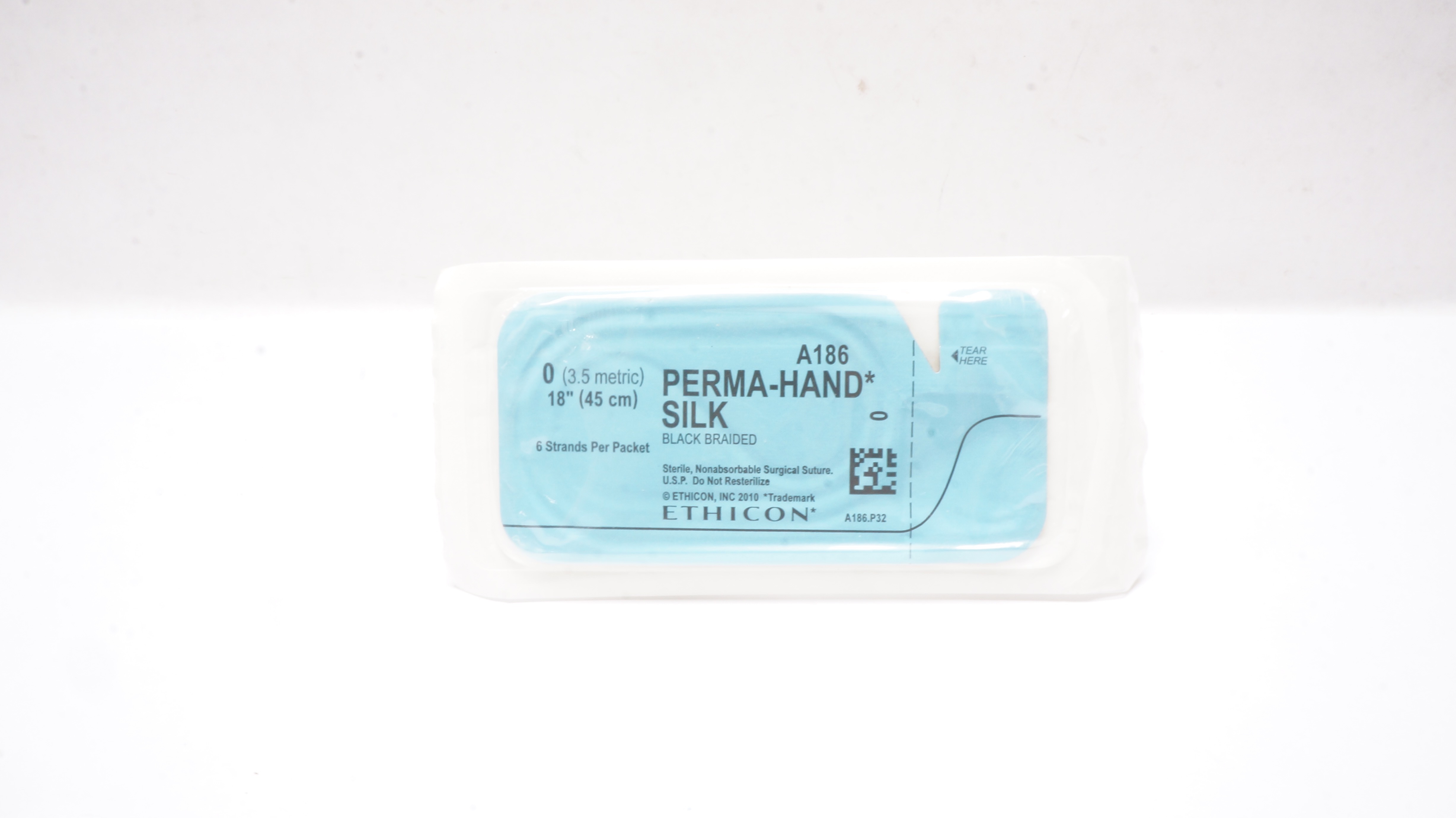 Ethicon A186 0 PERMA-HAND SILK Surgical Stre Black Braided 18inch (x)