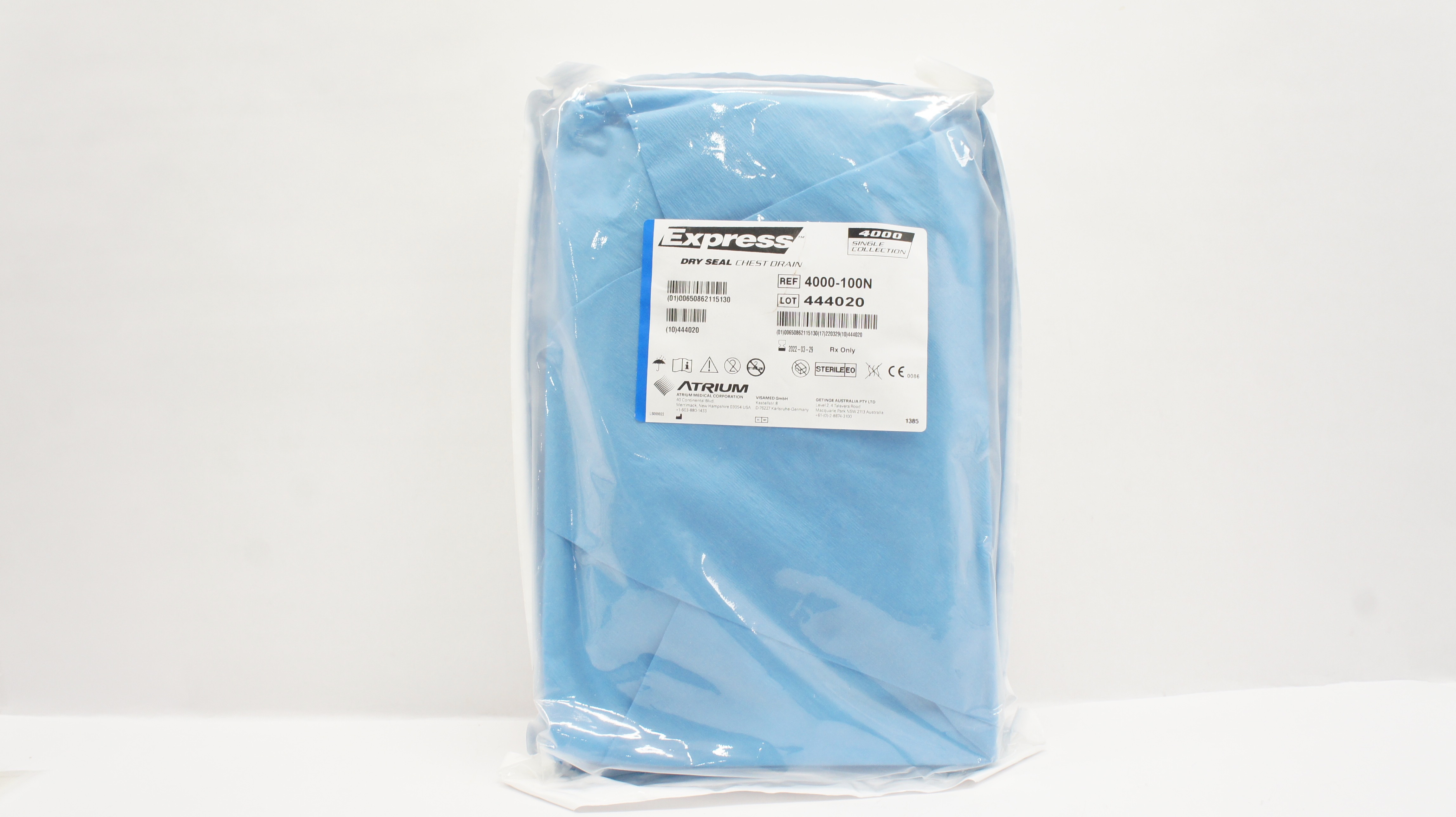 Atrium 4000-100N Express 4000 Single Collection Dry Seal Chest Drain (x)