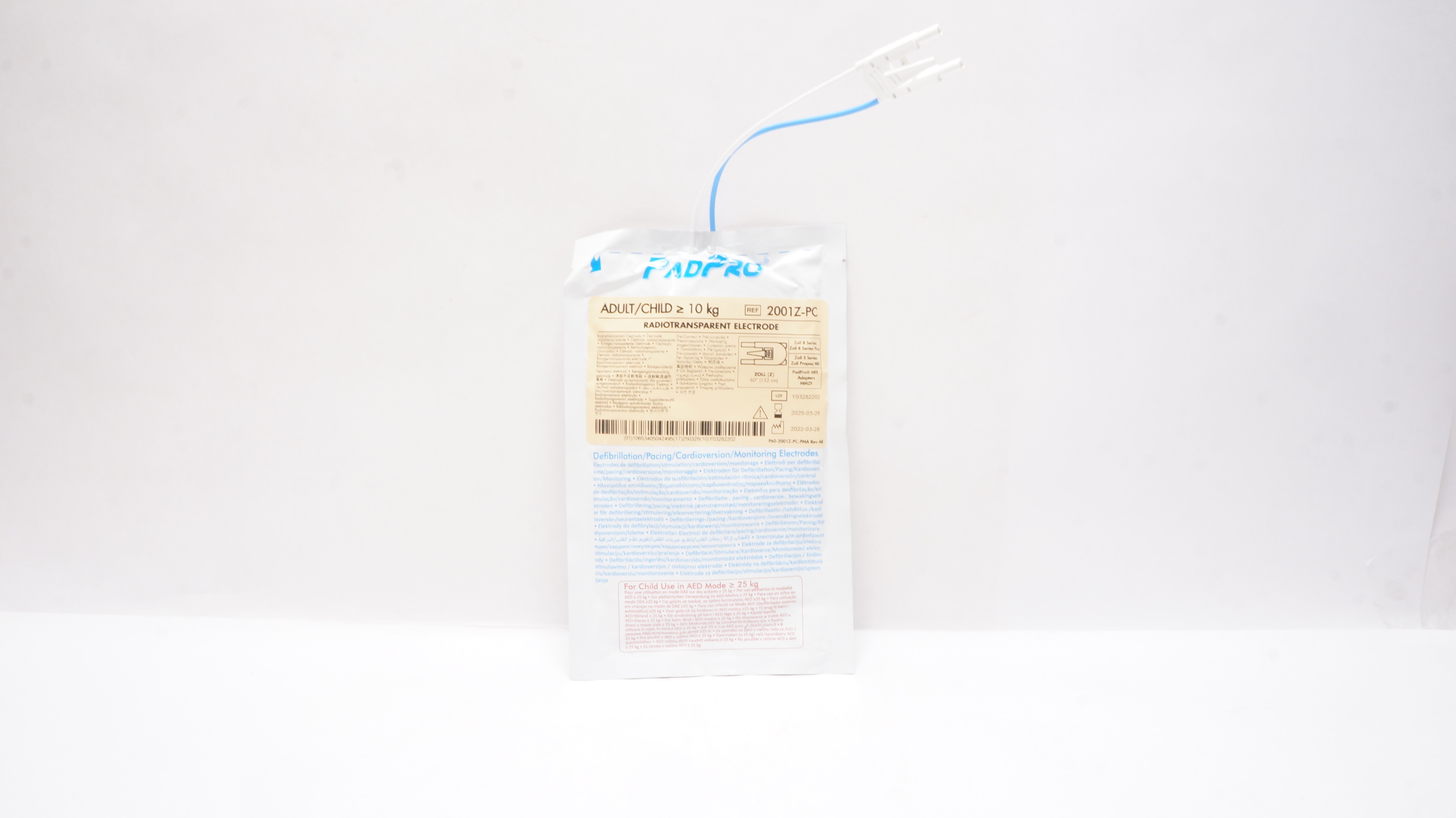 ConMed 2001Z-PC PadPro Radiotransparent Electrode Adult/Child ≥10kg