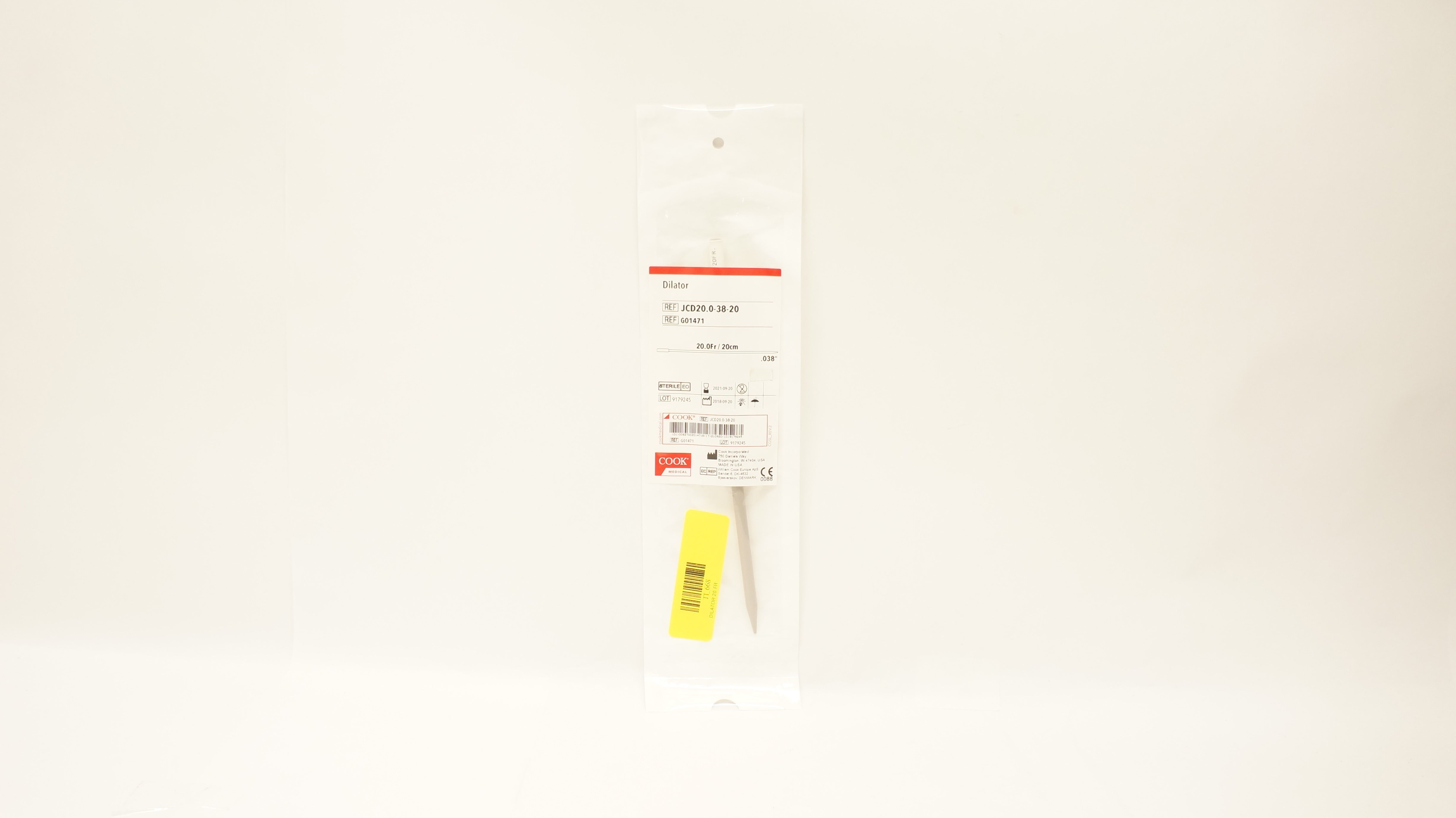 Cook Medical G01471 Dilator 20.0Fr x 20cm x .038inch (x)