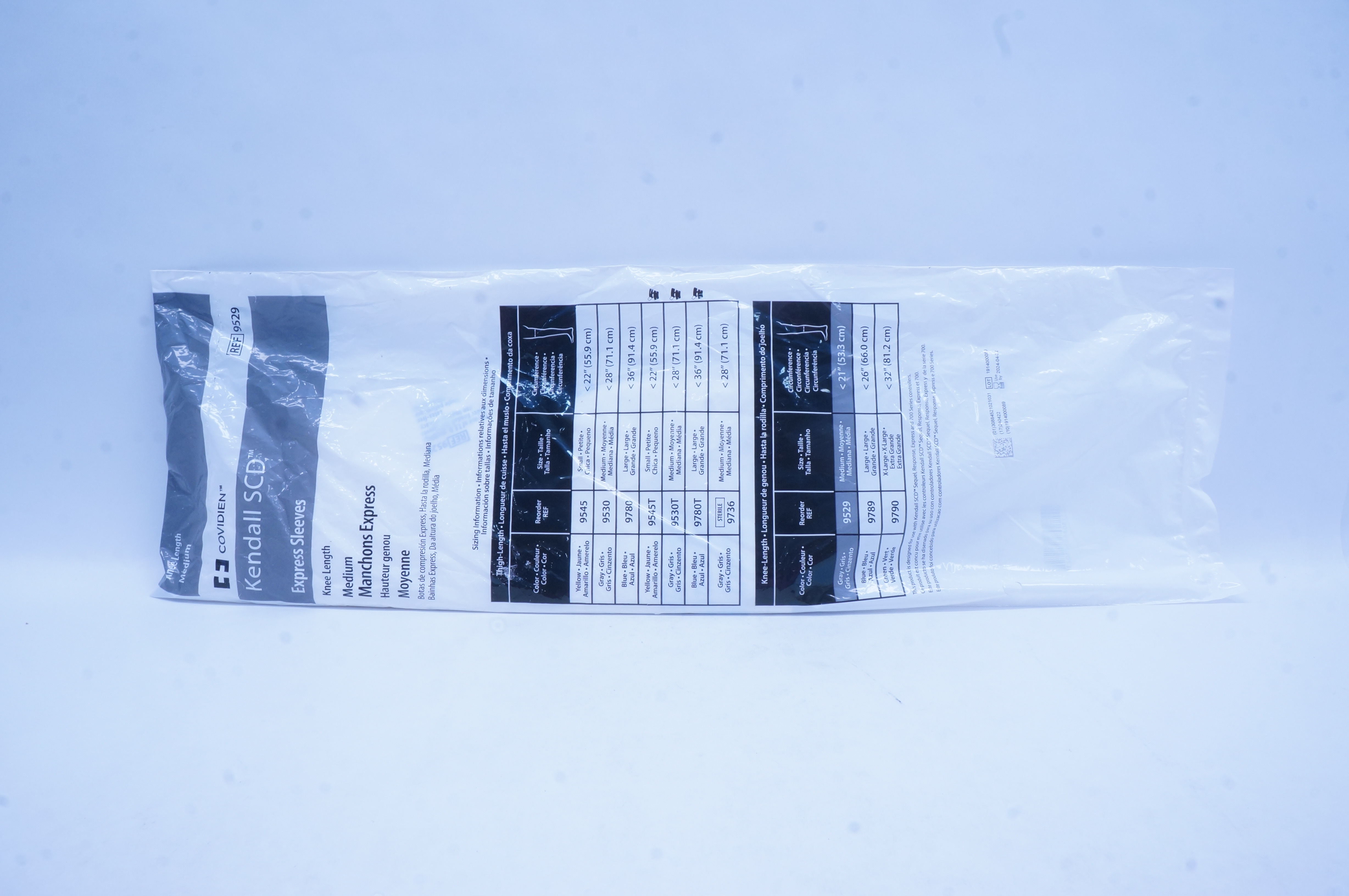 Covidien 9529 Kendall SCD Express Sleeves, Knee Length, Medium,