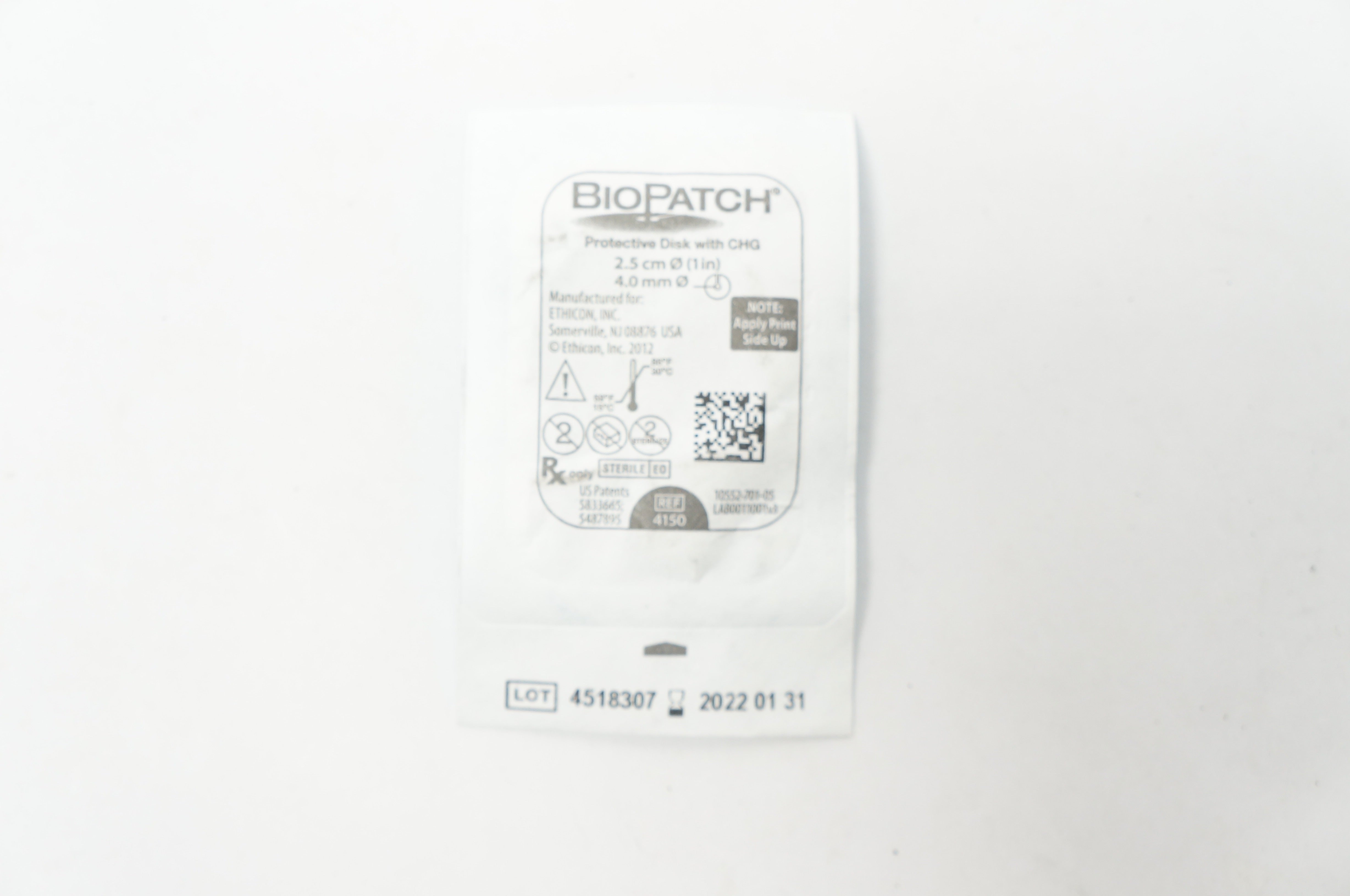 Ethicon 4150 BioPatch Protective Disk with CHG 1inch x 4.0mm (x)