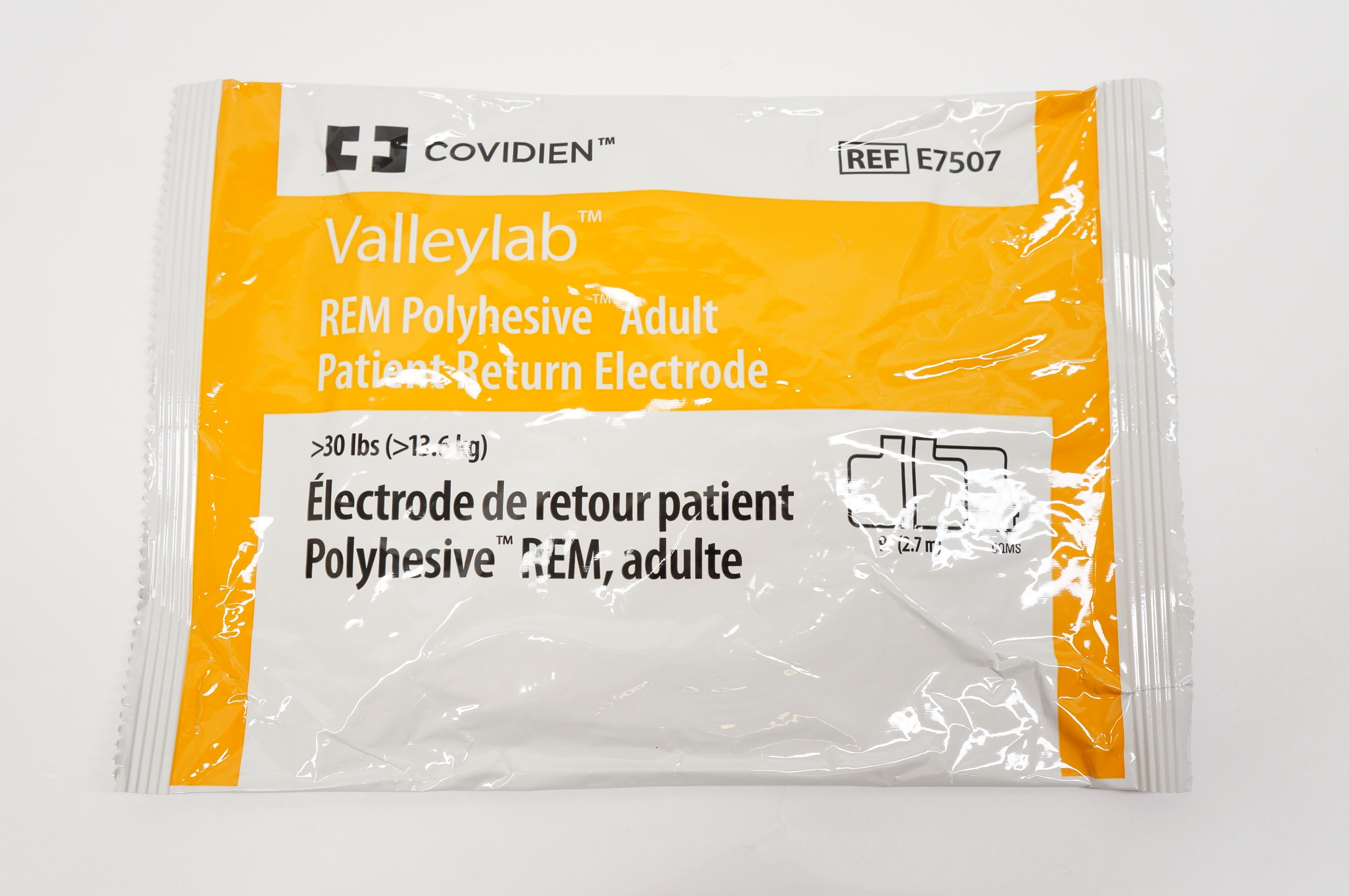 Covidien E7507 Valleylab REM Polyhesive Adult Patient Return Electrode ...