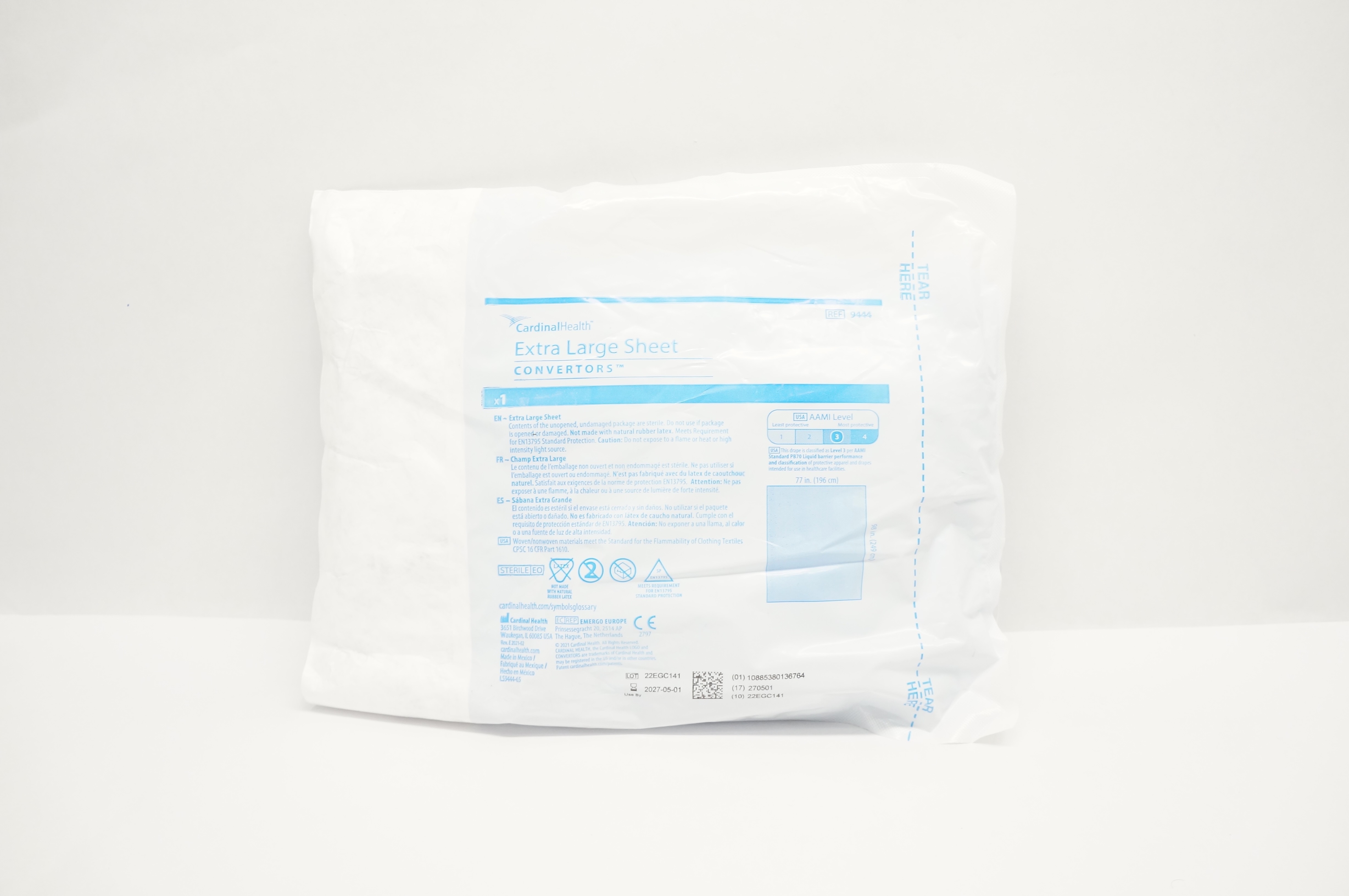 Cardinal Health 9444 Convertors Extra Large Sheet