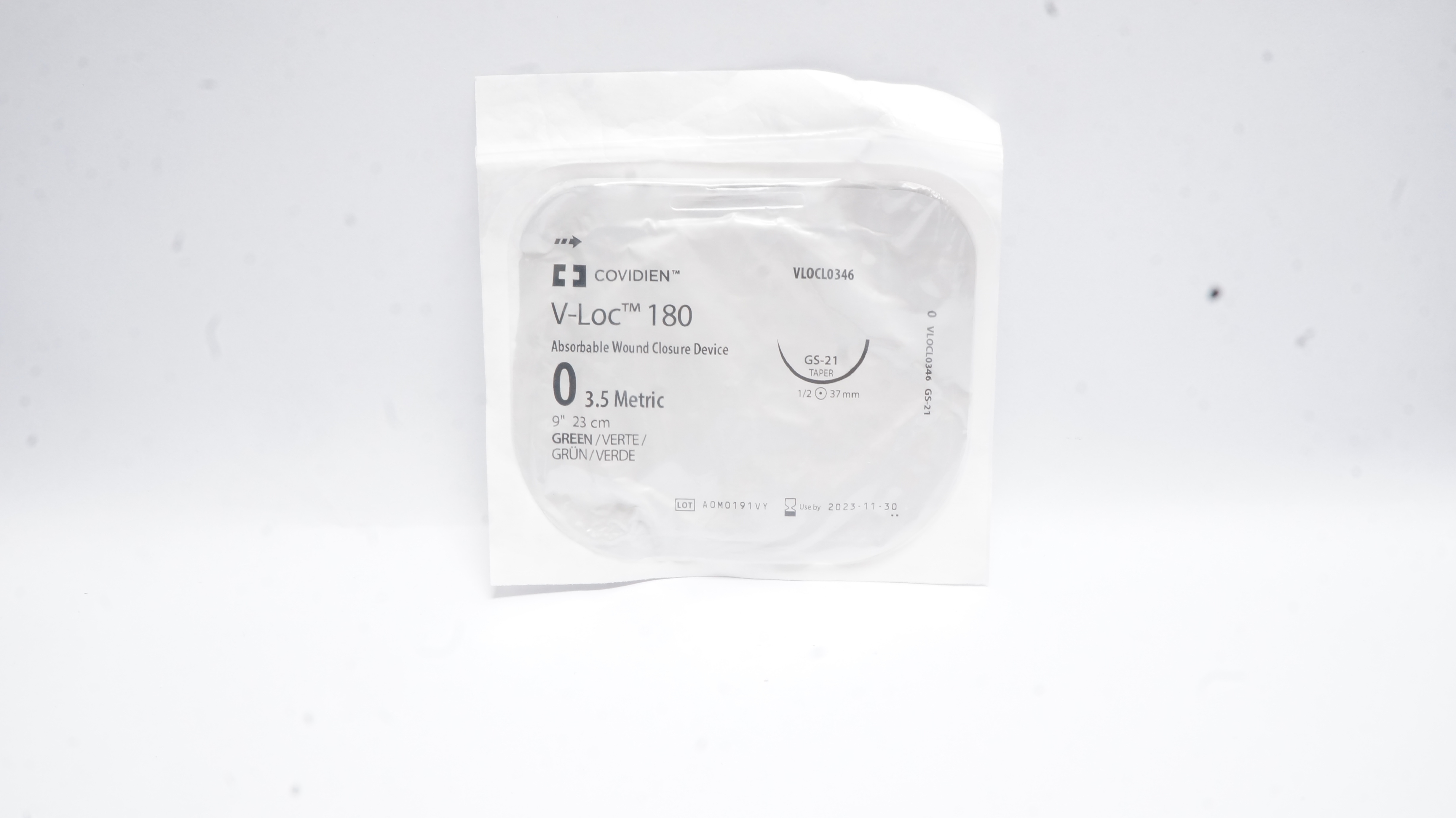 Covidien VLOCL0346 0 V-Loc 180 Absorbable Wound Closure GS-21 9 inch (x)