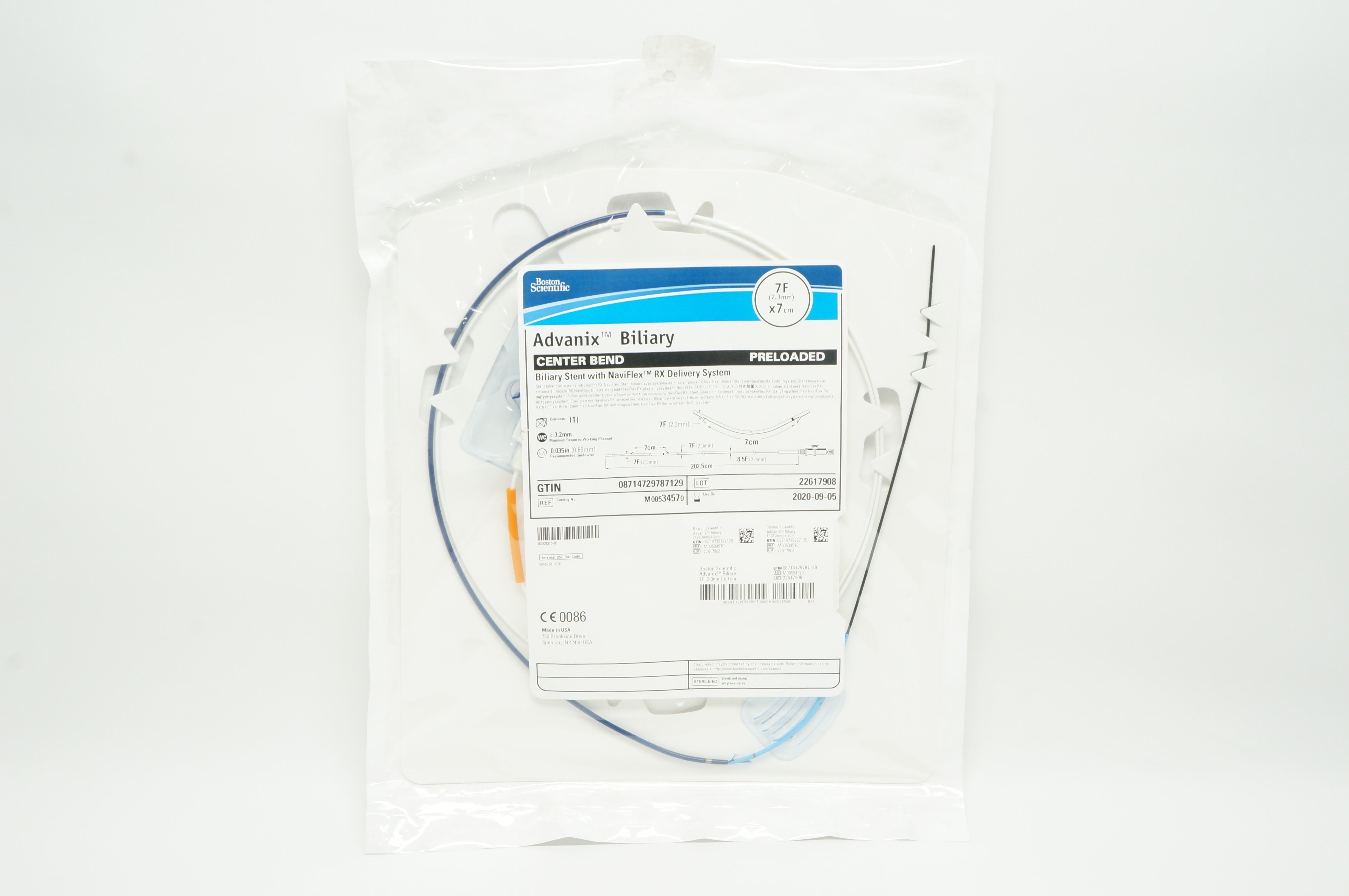 Boston Scientific M00534570 Biliary Stnt., RX Delivery System 7F x 7cm (x)