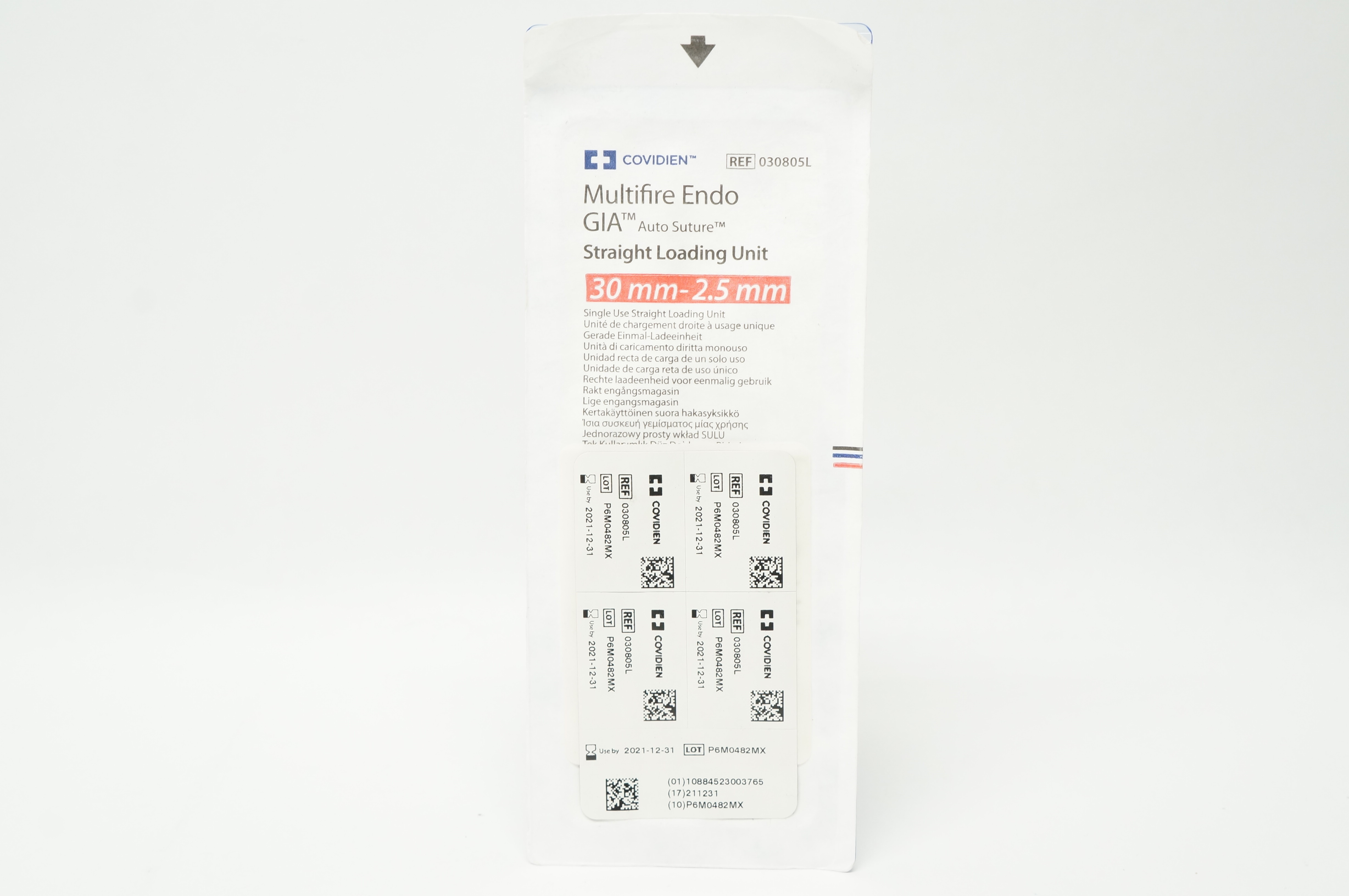 Covidien 030805L Multifire Endo GIA Auto Suture Straight Loading Unit ...