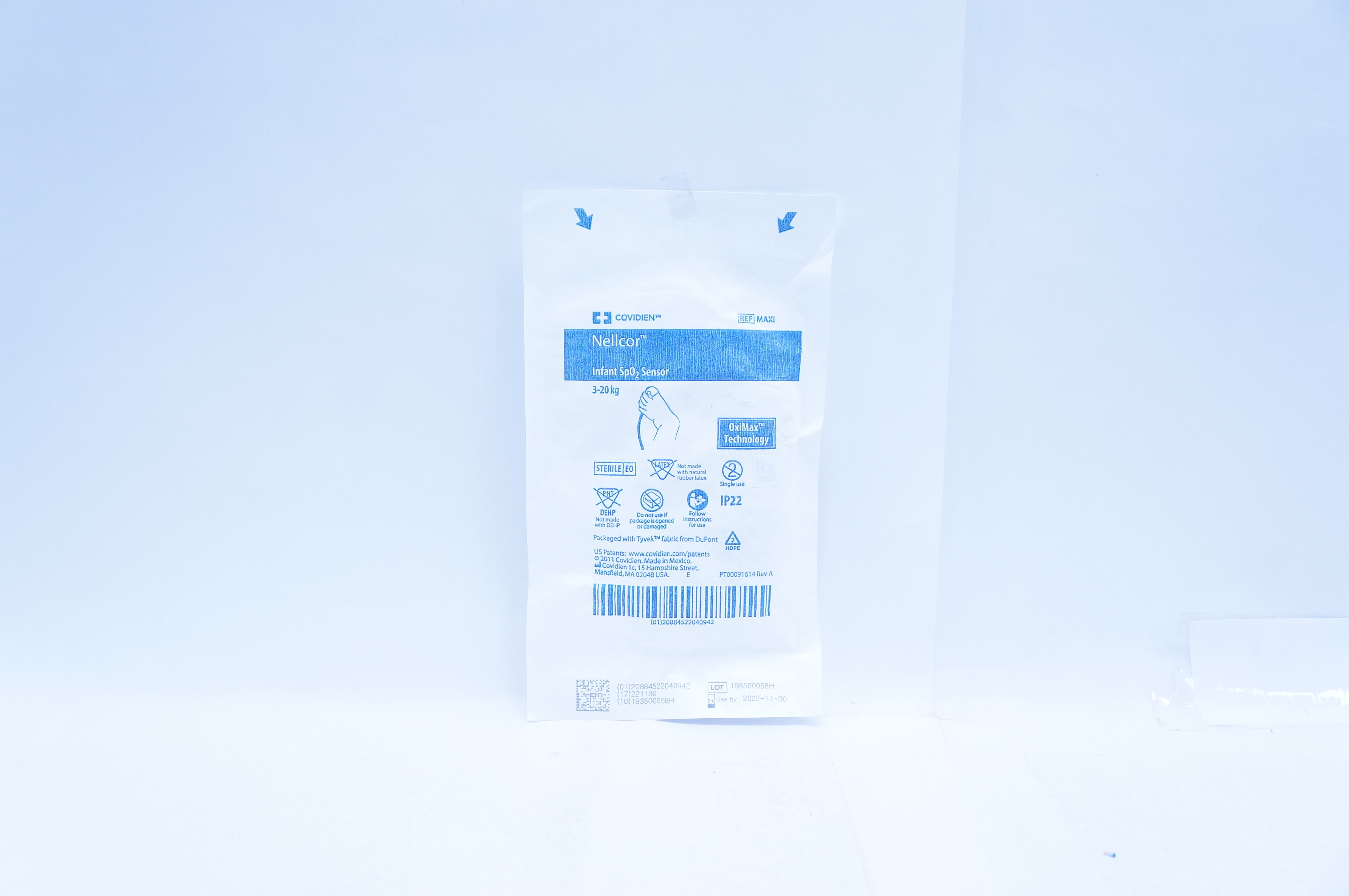 Covidien MAXI Nellcor Infant SpO2 Sensor OxiMax Technology 3-20kg