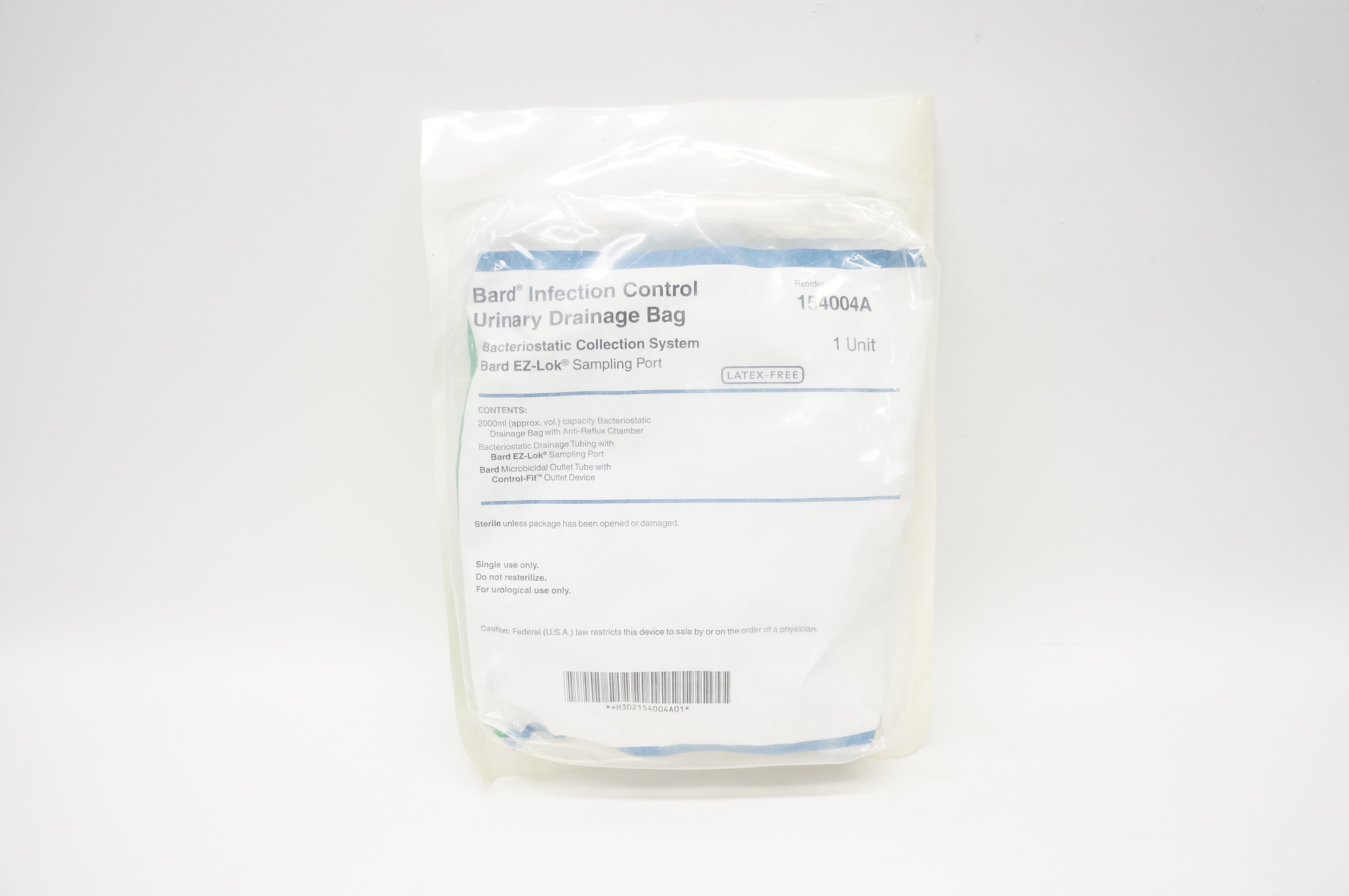Bard 154004A Infection Control Urinary Drainage Bag 2000ml (approx.) (x)