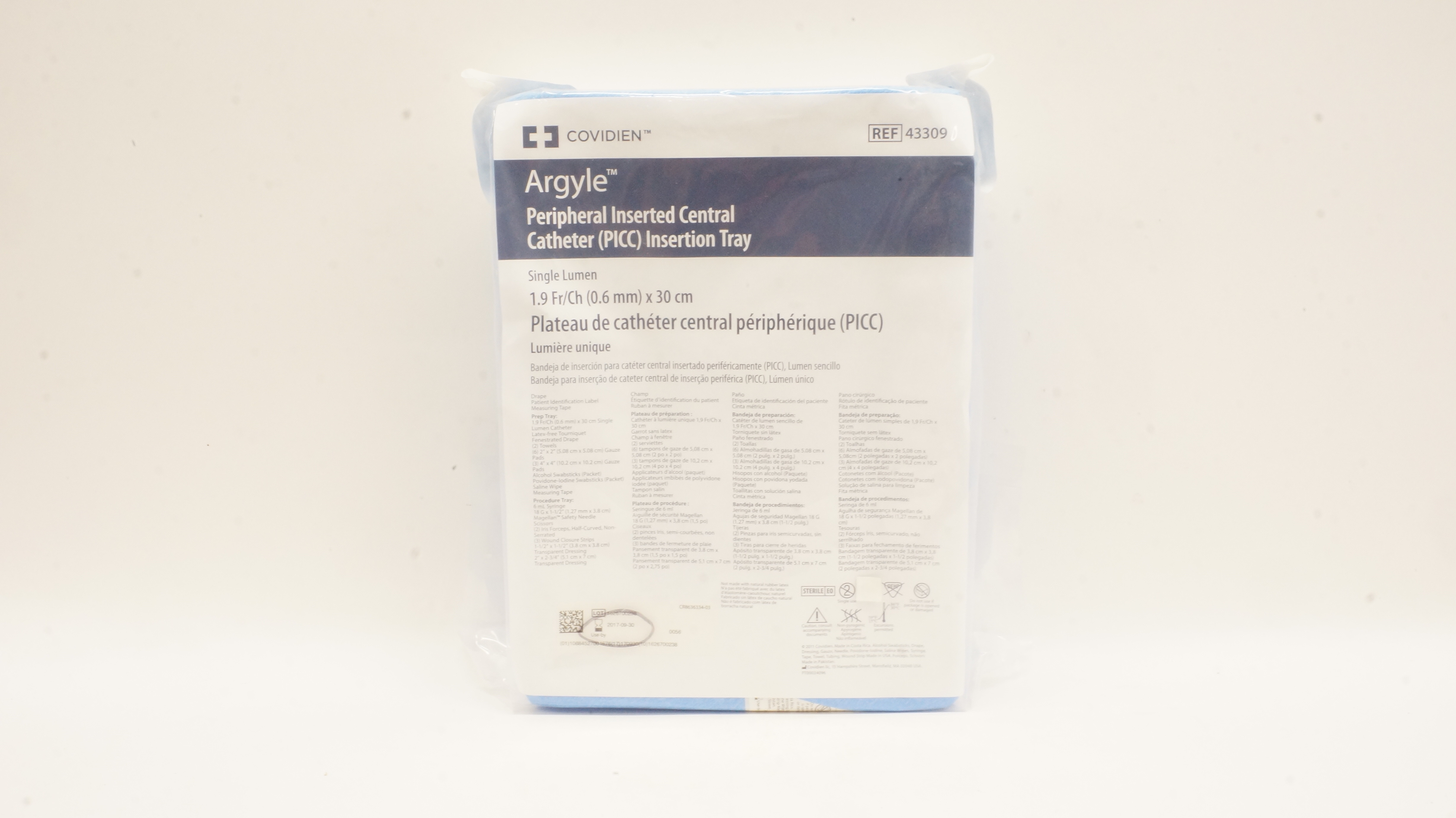 Covidien 43309 Peripheral Inserted Central Cath. Insertion Tray 1.9Fr x ...