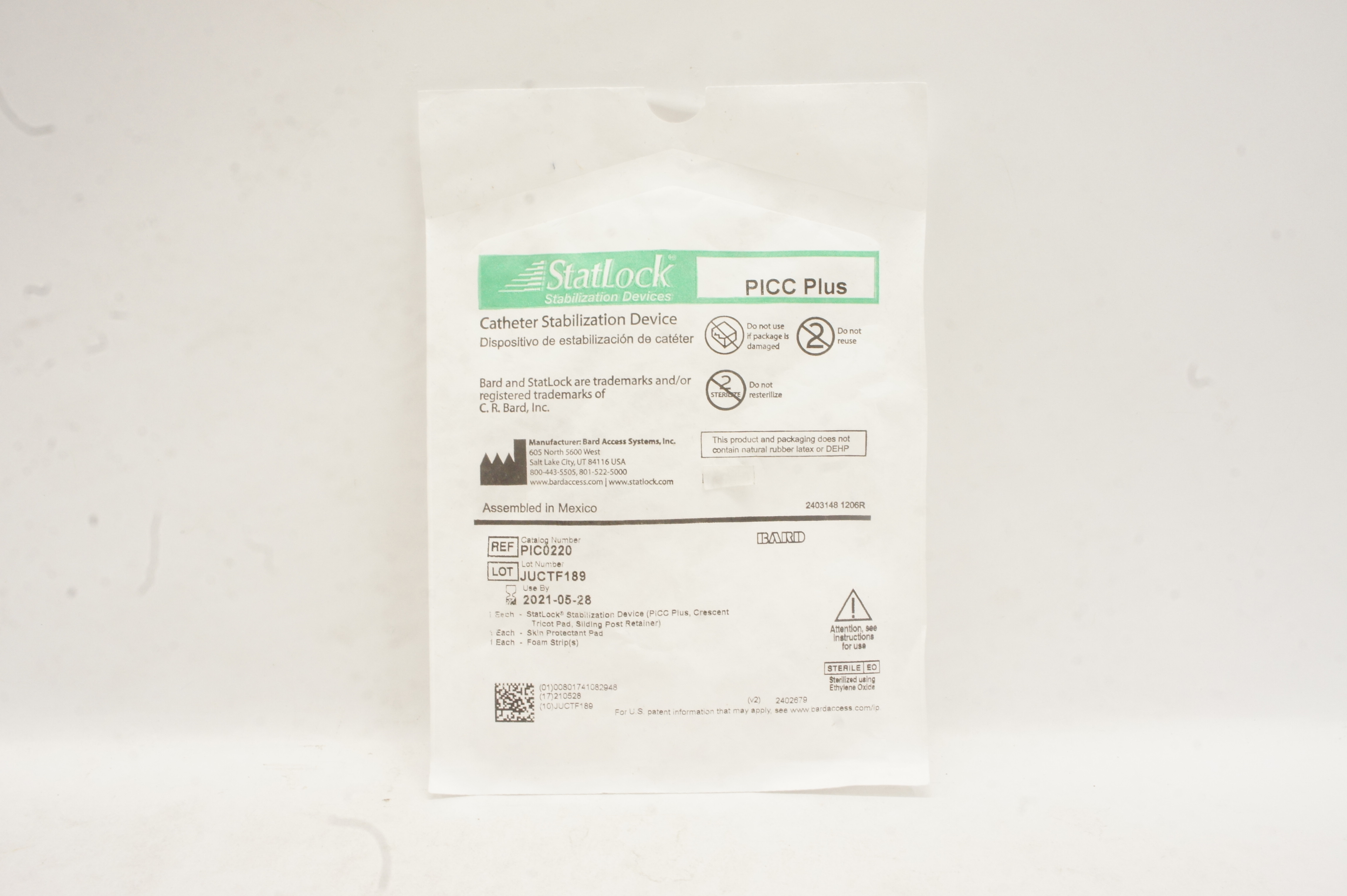 Bard PIC0220 StatLock Cath. Stabilization Device PICC Plus (x)
