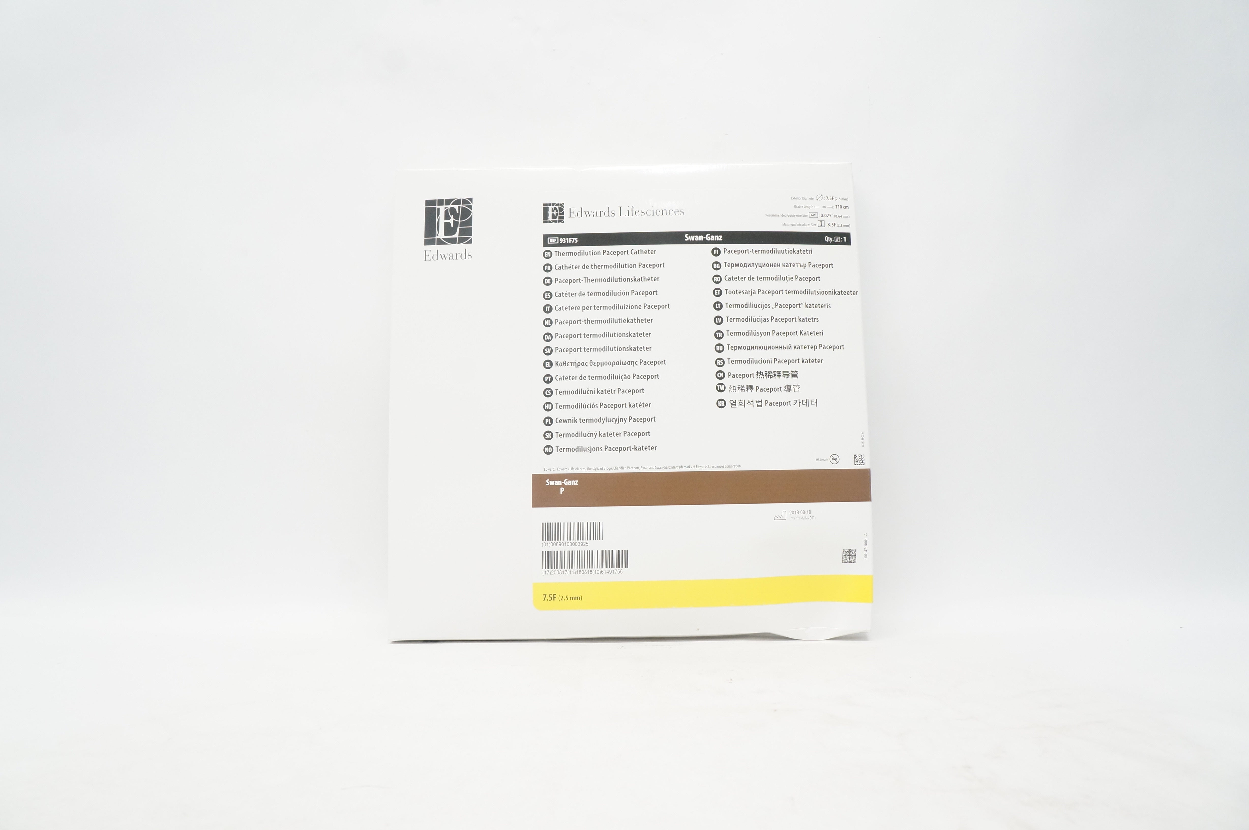 Edwards Lifesciences 931F75 Thermodilution Paceport Cath. 7.5 F (x)