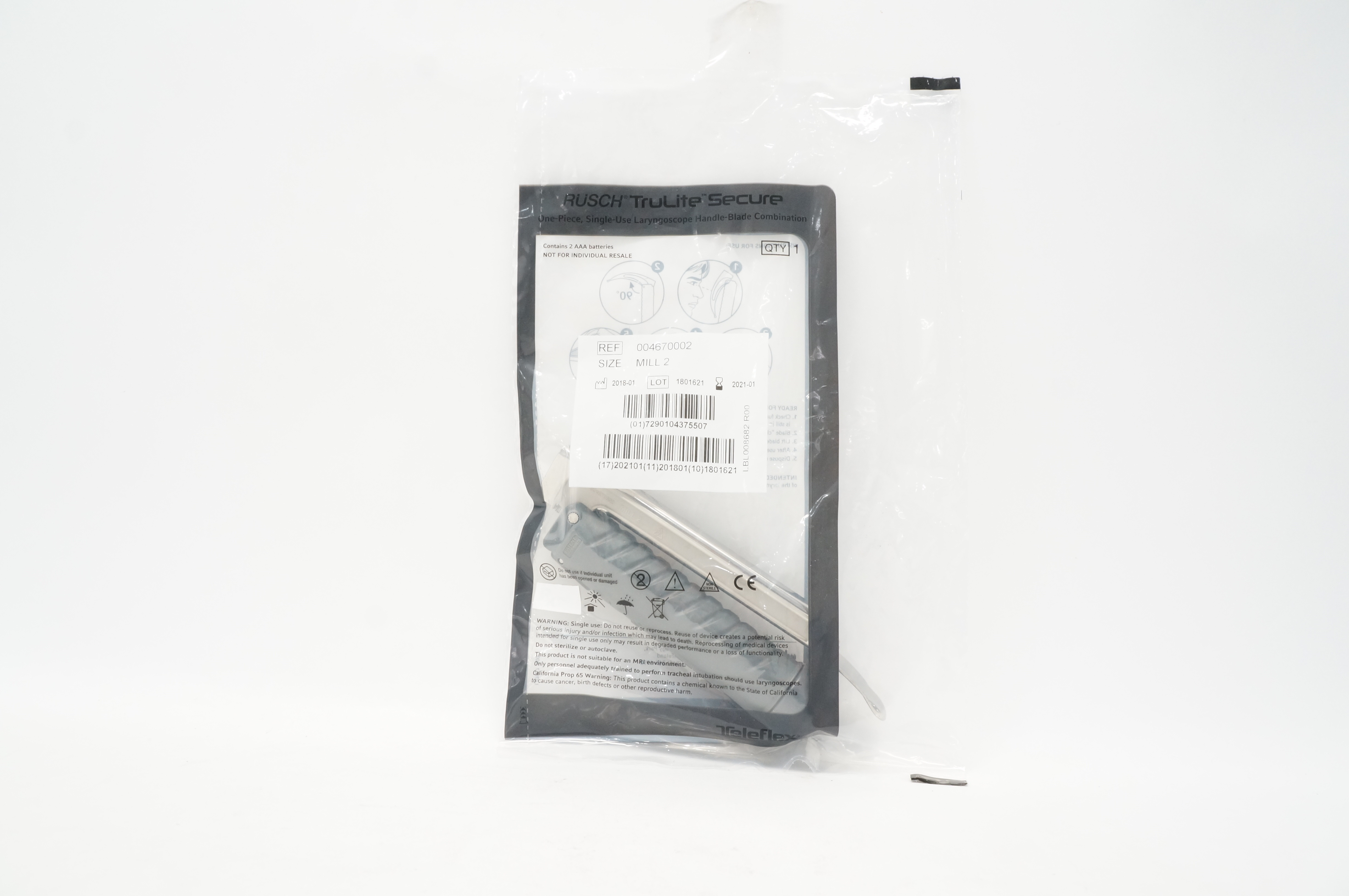 Teleflex 004670002 Rusch Secure Laryngoscope Handle-Blade Combination ...