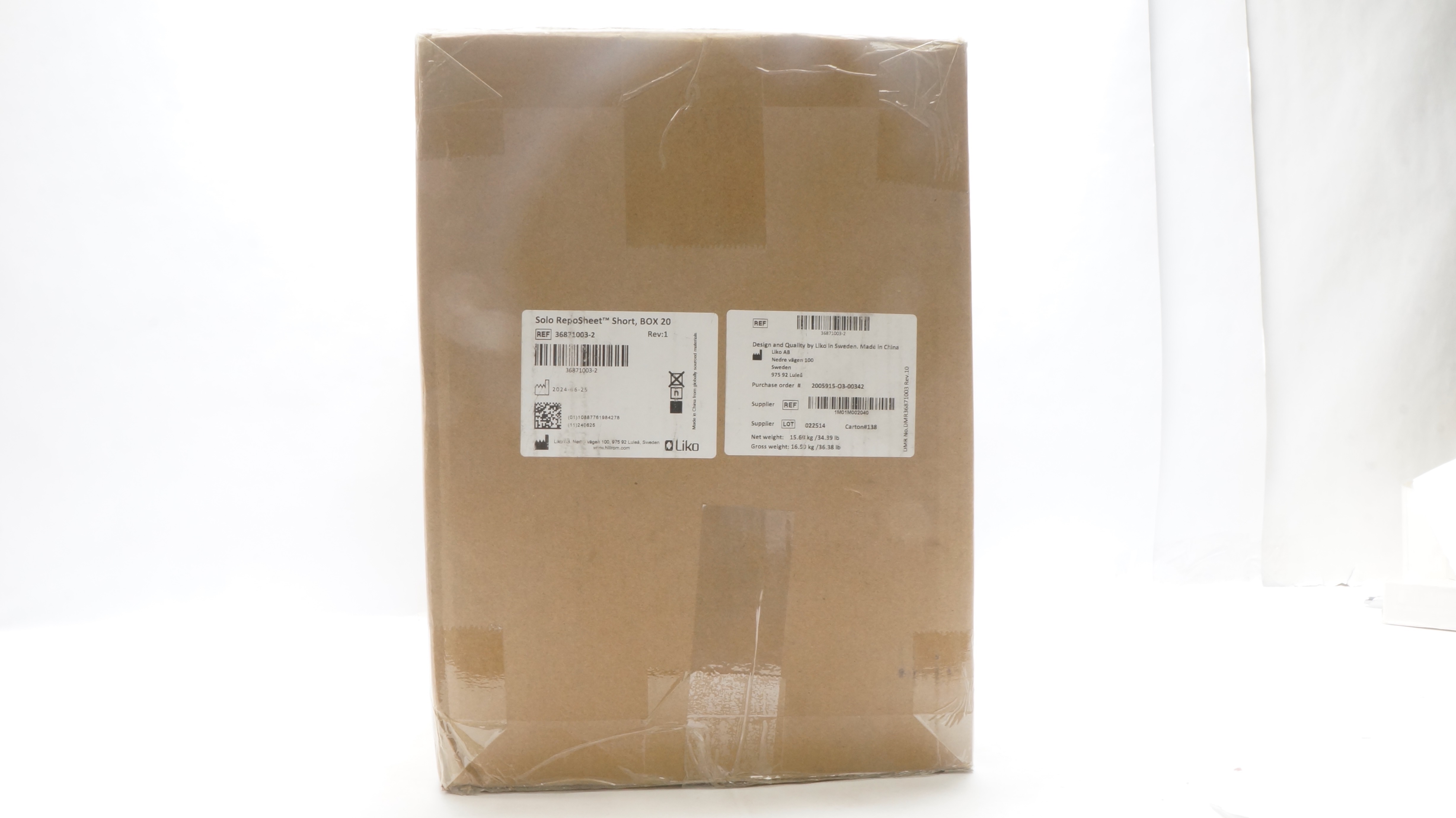 Liko AB 36871003-2 Solo RepoSheet Short - Box of 20