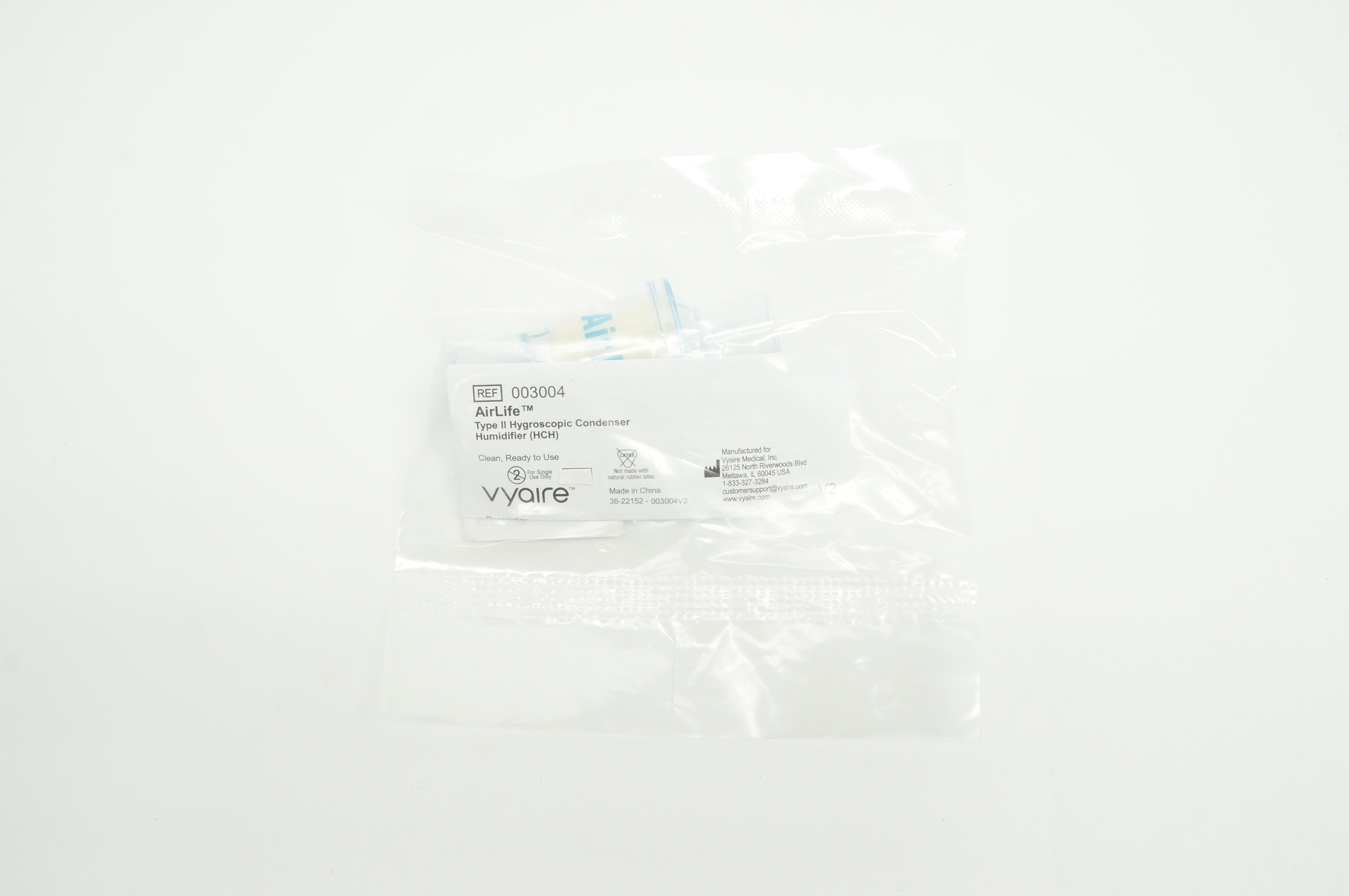 Vyaire 003004 AirLife Type II Hygroscopic Condenser Humidifier