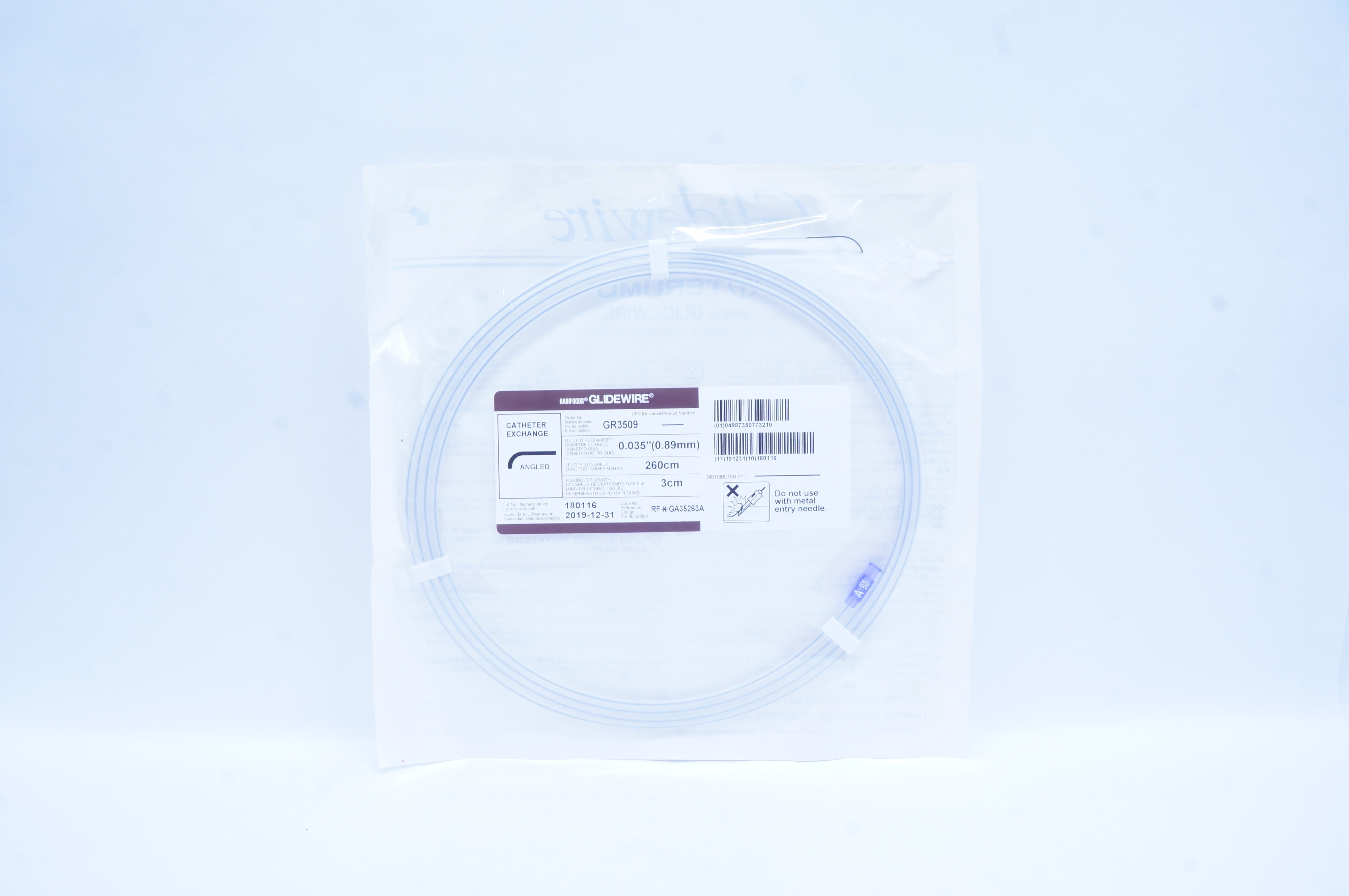 Terumo RF*GA35263A RadiFocus Glidewire Angled Cath. Exchange 0.035in.x ...