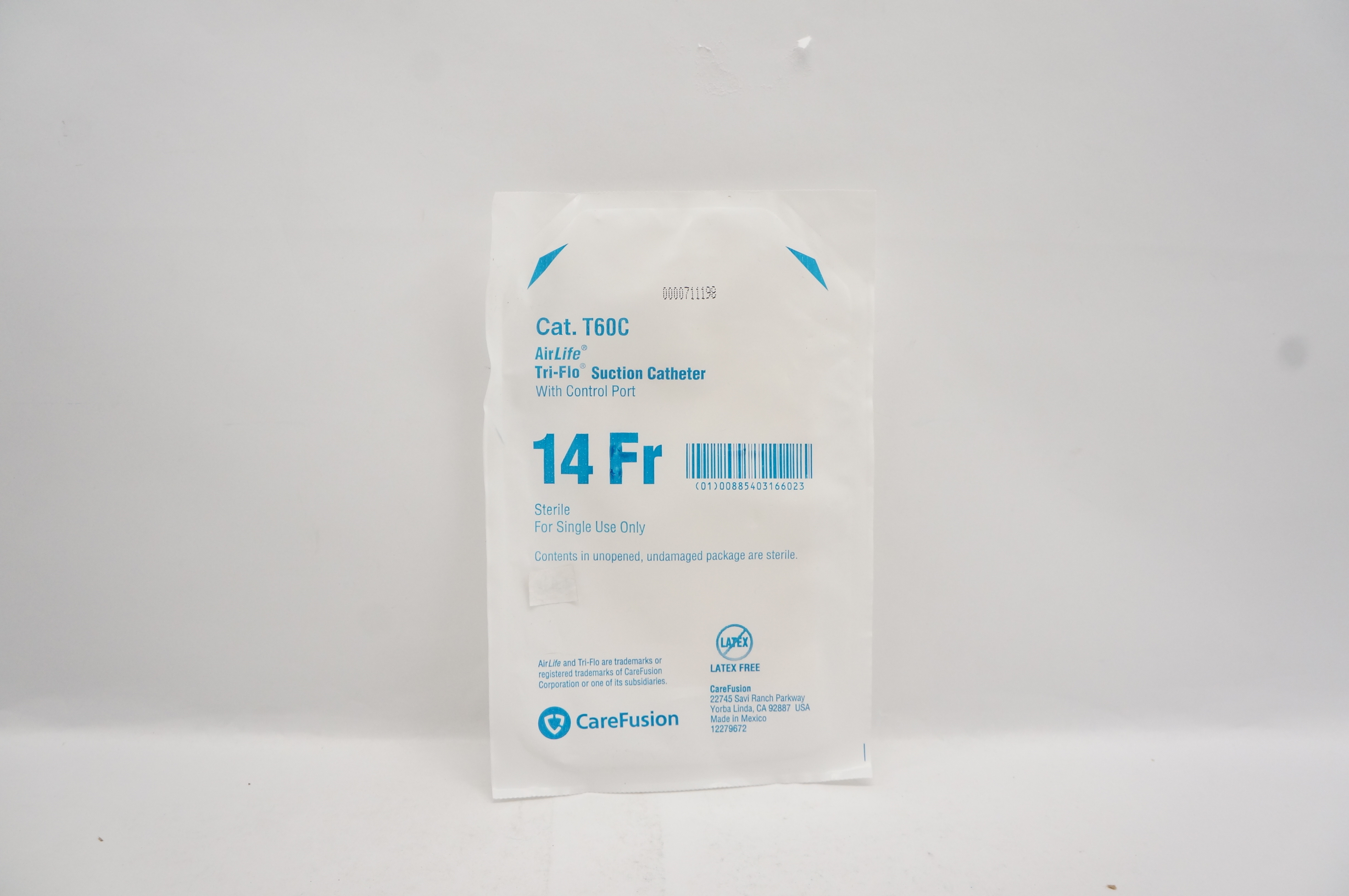 CareFusion T60C AirLife Tri-Flo Suction Cath. with Control Port, 14Fr.