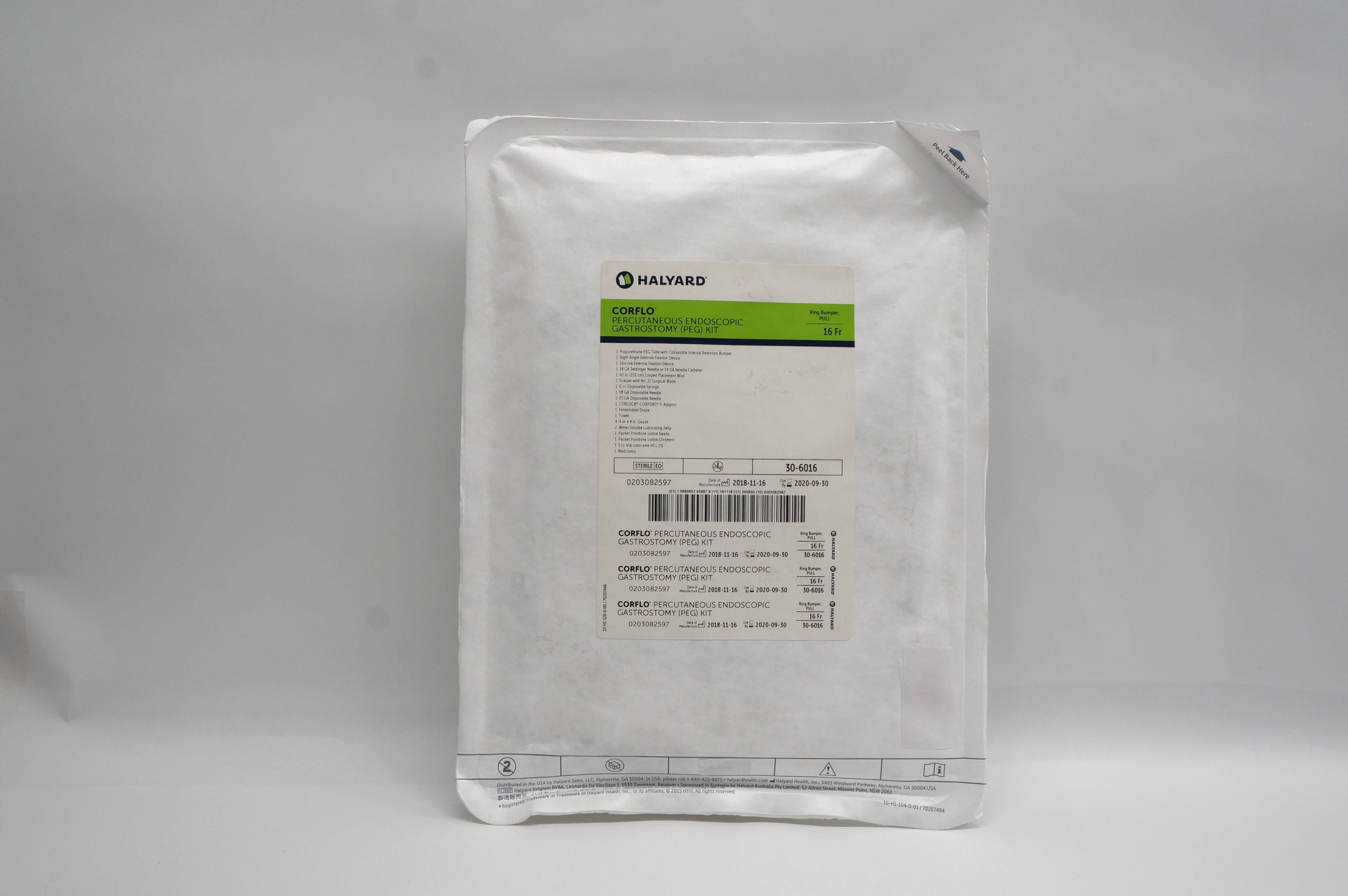 Halyard 30-6016 Corflo Percutaneous Endoscopic Gastrostomy (PEG) Kit ...