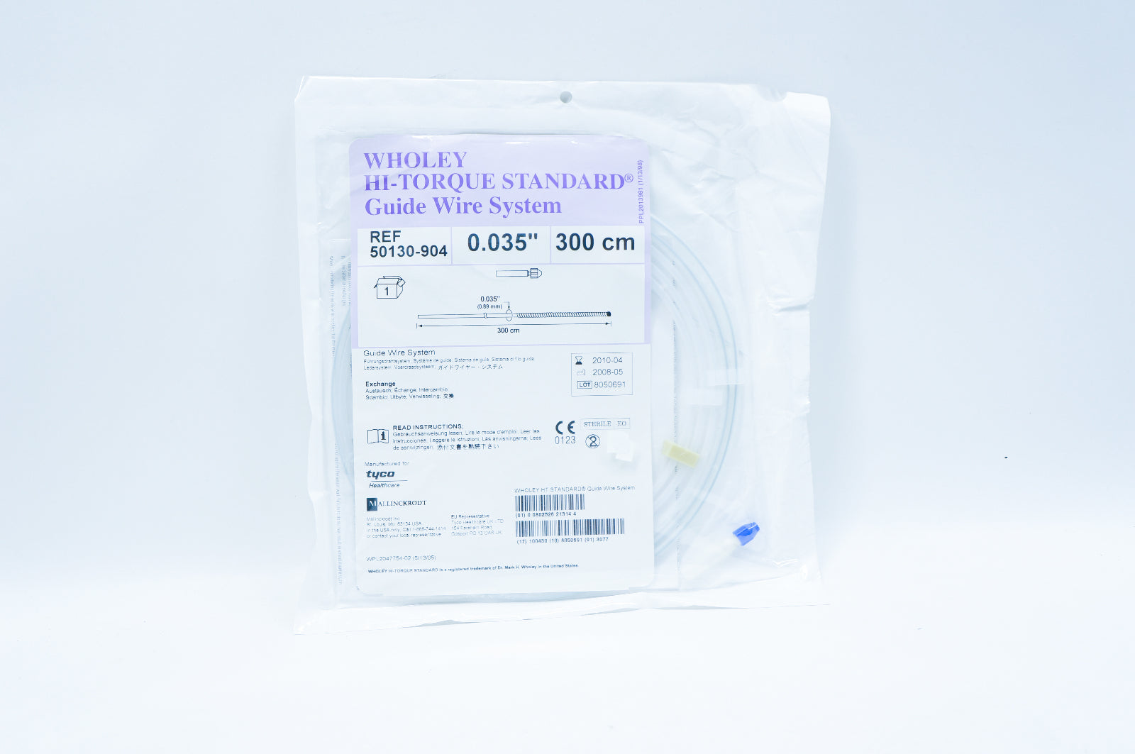 Mallinckrodt 50130-904 Wholey Hi-Torque Standard Guide Wire 0.035inch x ...