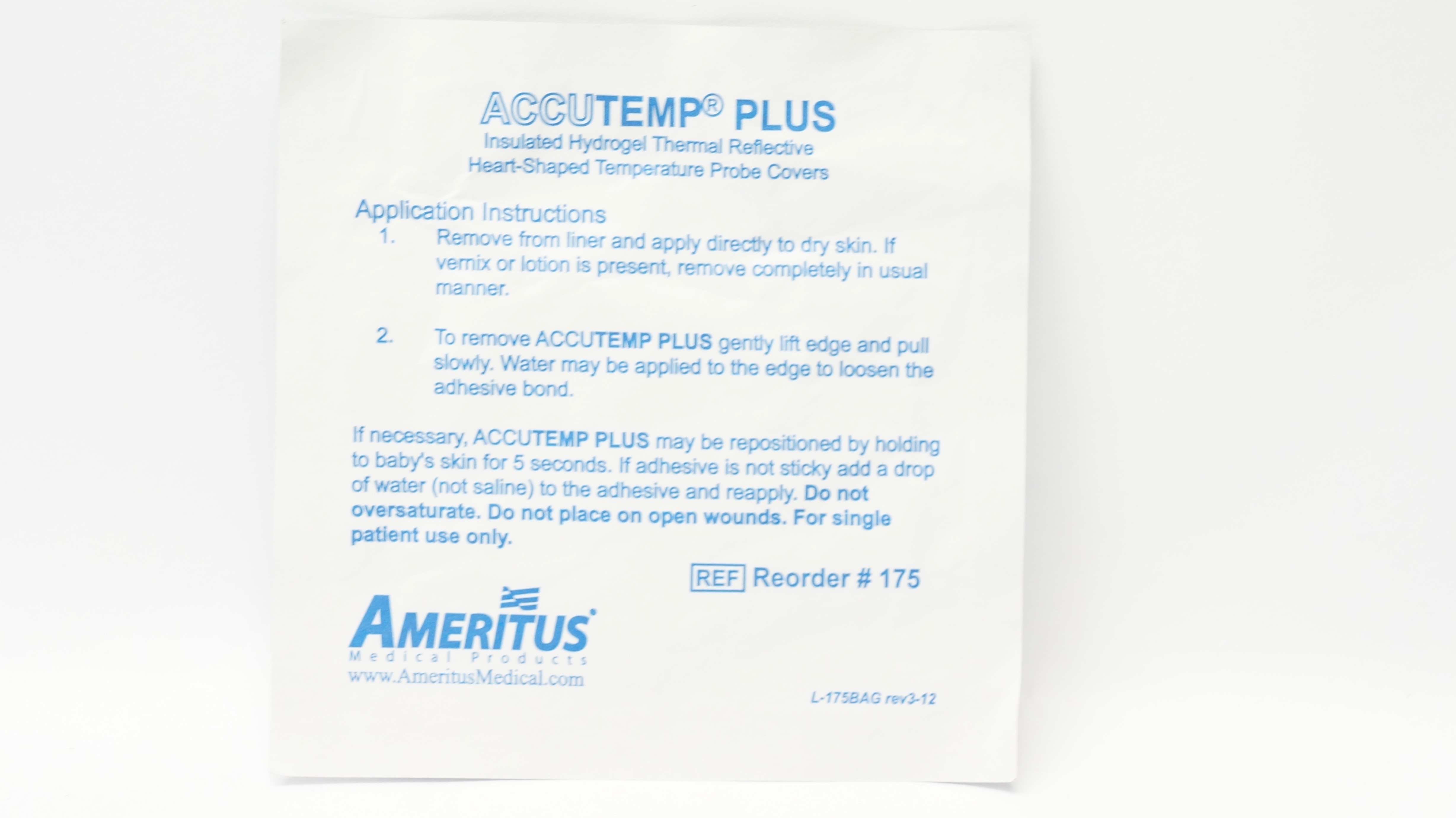 Kentec Medical 175 Ameritus Accutemp Plus Temperature Probe Covers
