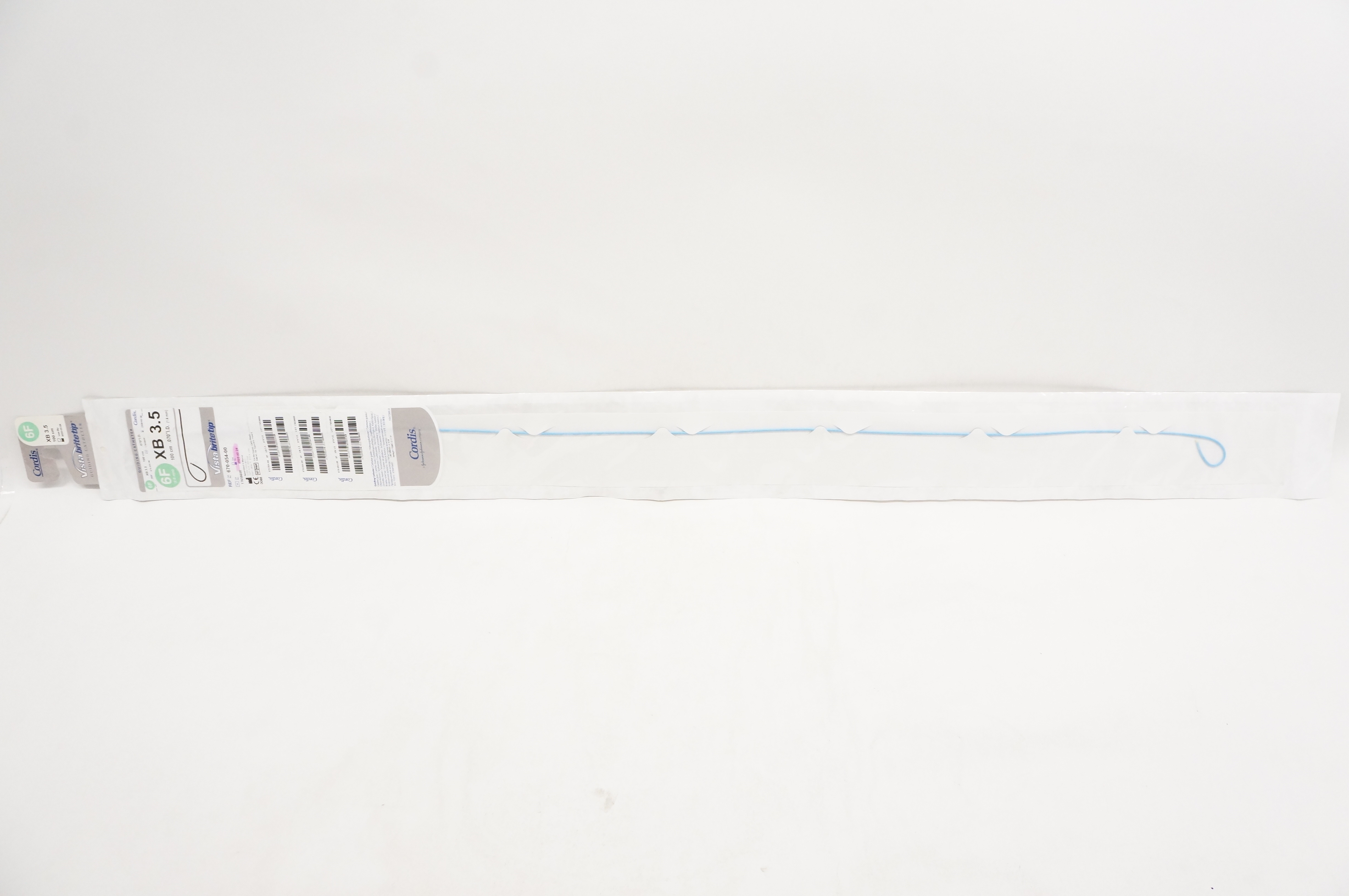 Cordis 670-054-00 VistaBriteTip XB 3.5 Guiding Cath. 6F x 0.070in x ...