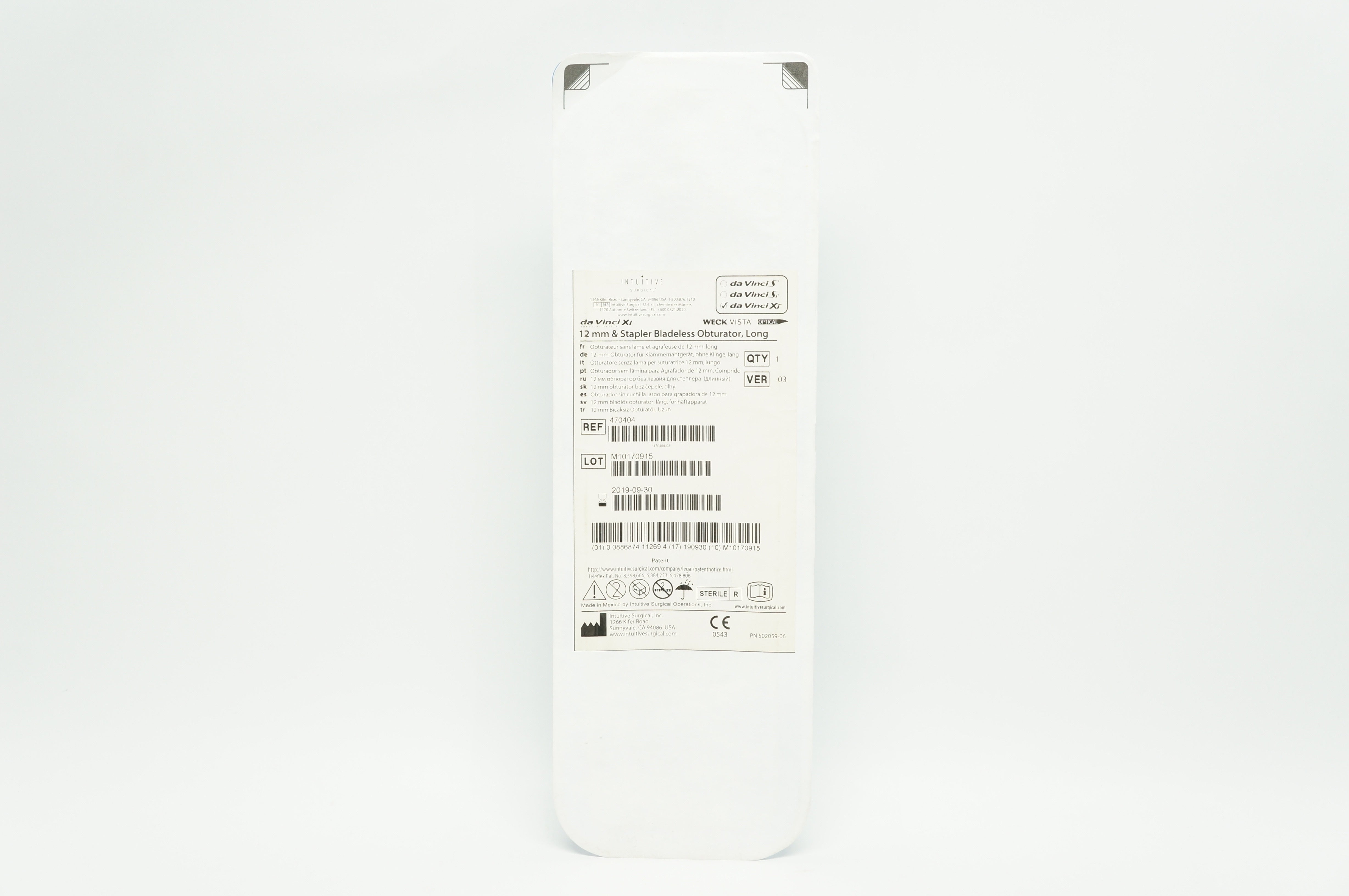 Intuitive 470404 da Vinci Xi 12mm & Stapler Bladeless Obturator,Long (x)