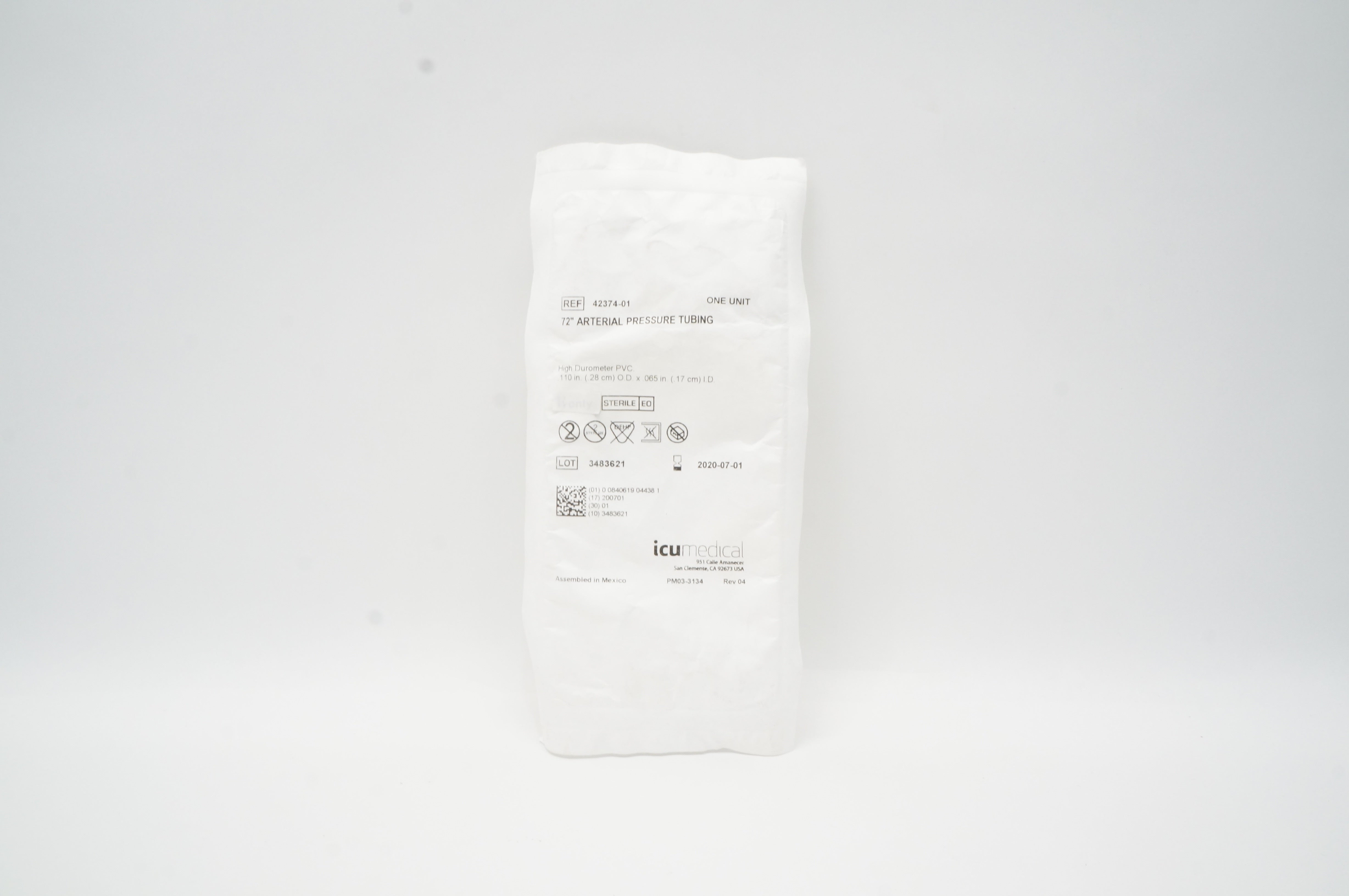 ICU Medical 42374-01 Arterial Pressure Tubing 72inch (x)