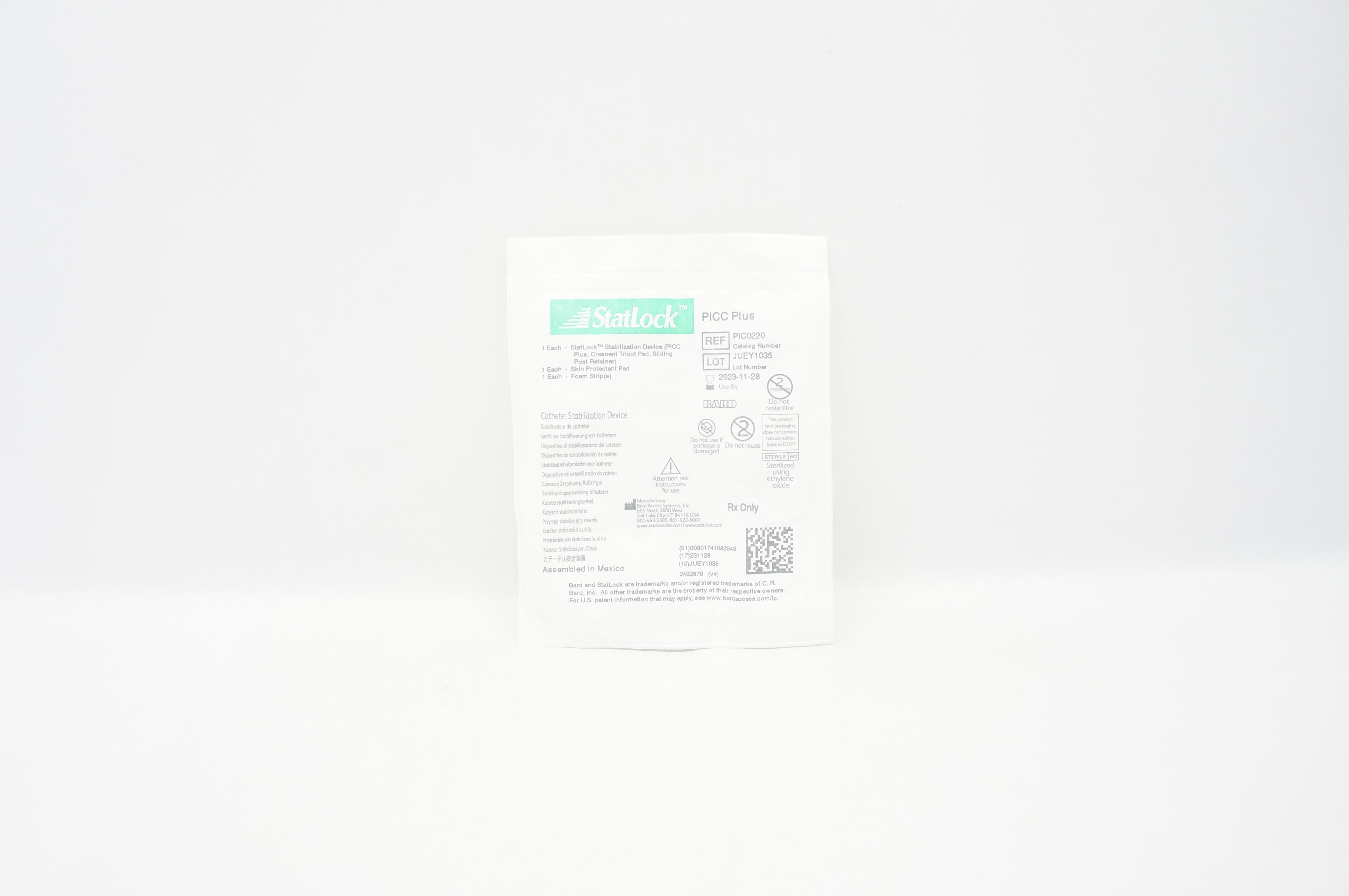 Bard PIC0220 StatLock Cath. Stabilization Device PICC Plus (x)