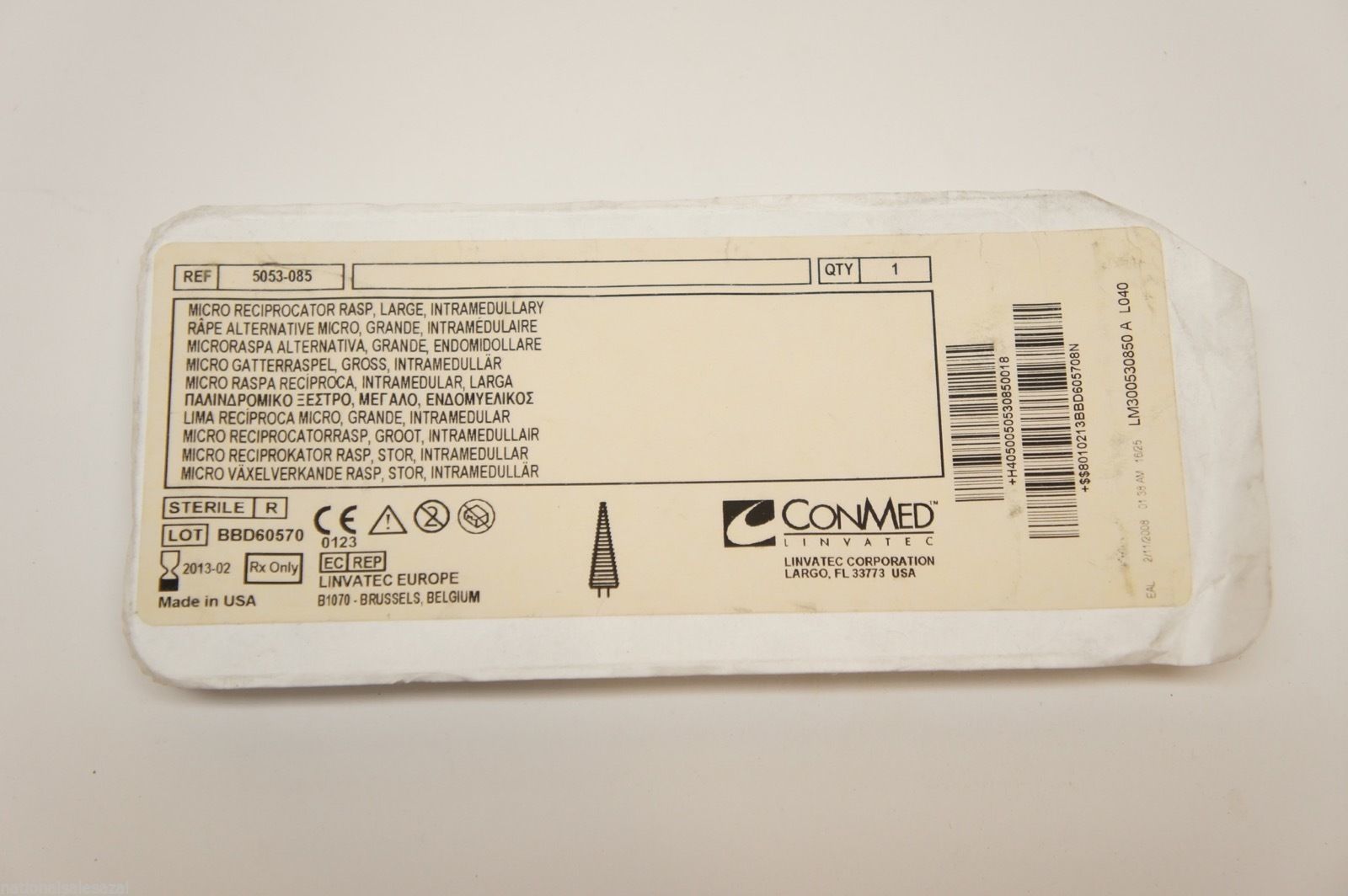 5053-085 ~ ConMed Micro Reciprocator Rasp Large Intamedullary (x)