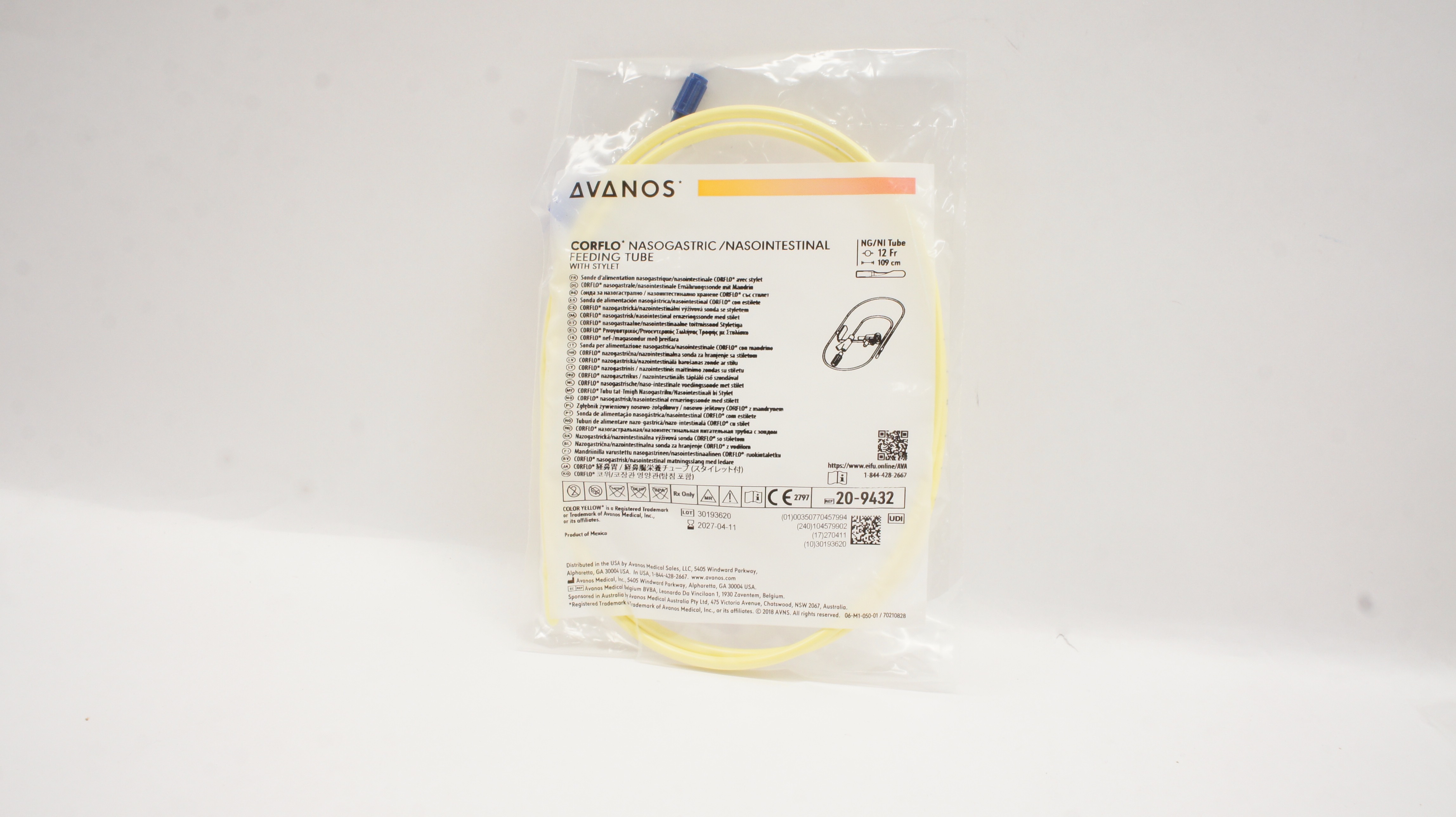 Avanos 20-9432 Corflo Nasogastric /Nasointenstinal Feeding Tube W ...