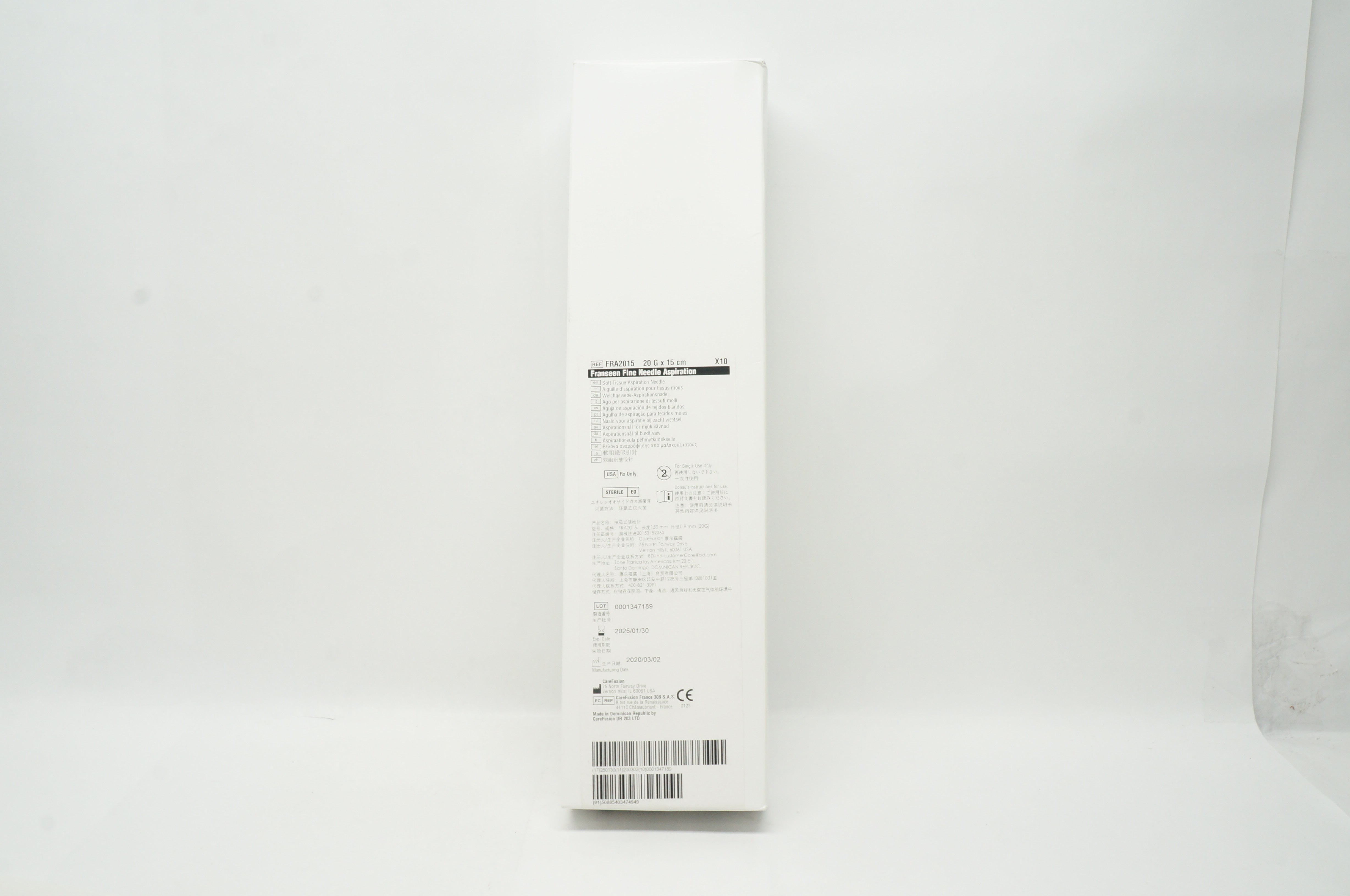 CareFusion FRA2015 Franseen Fine Needle Aspiration 20G x 15cm - Box of 10