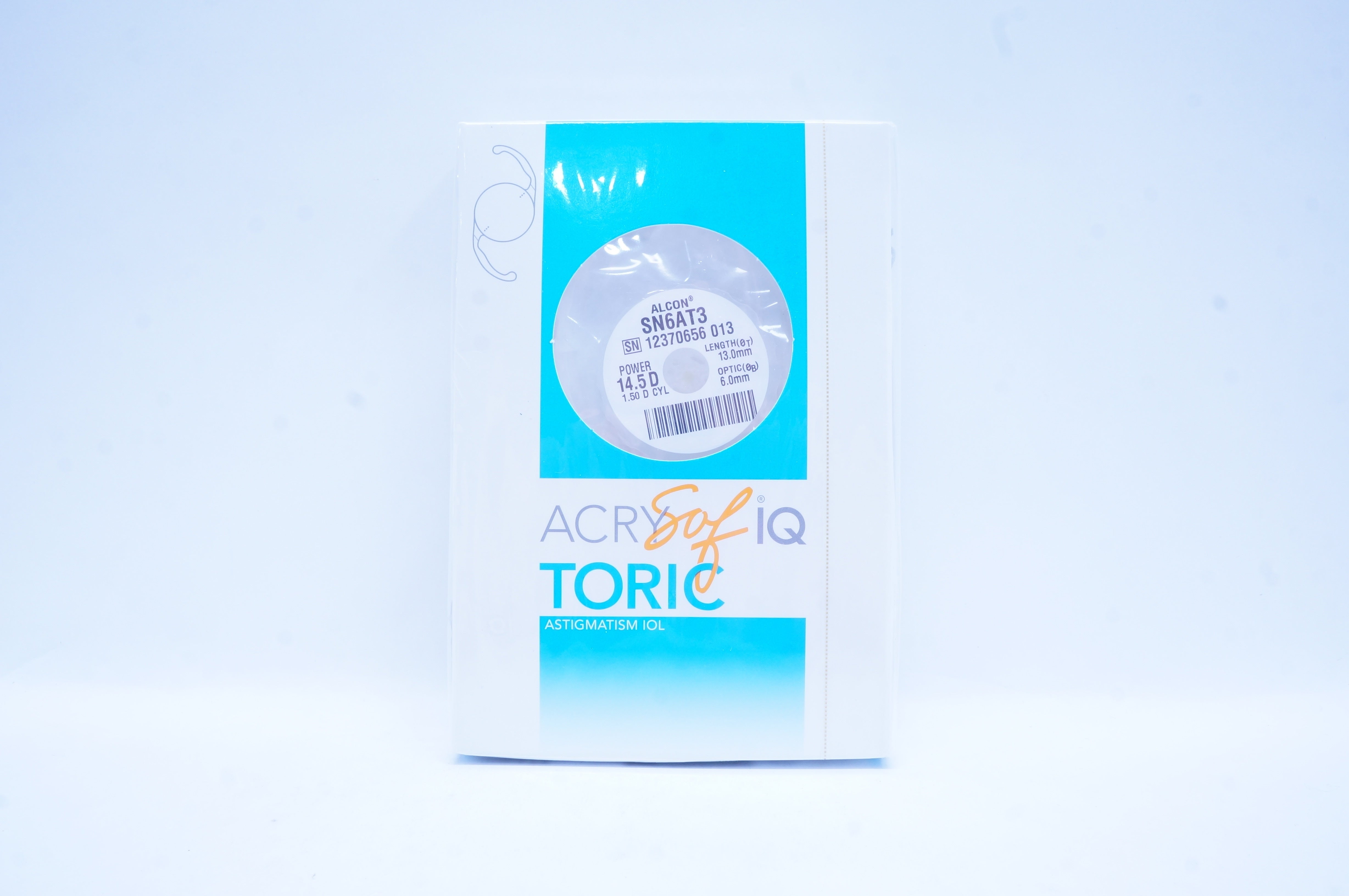 Alcon SN6AT3 ACRYSof IQ Toric Astigmatism IOL 14.5D, 1.50 CYL (x)
