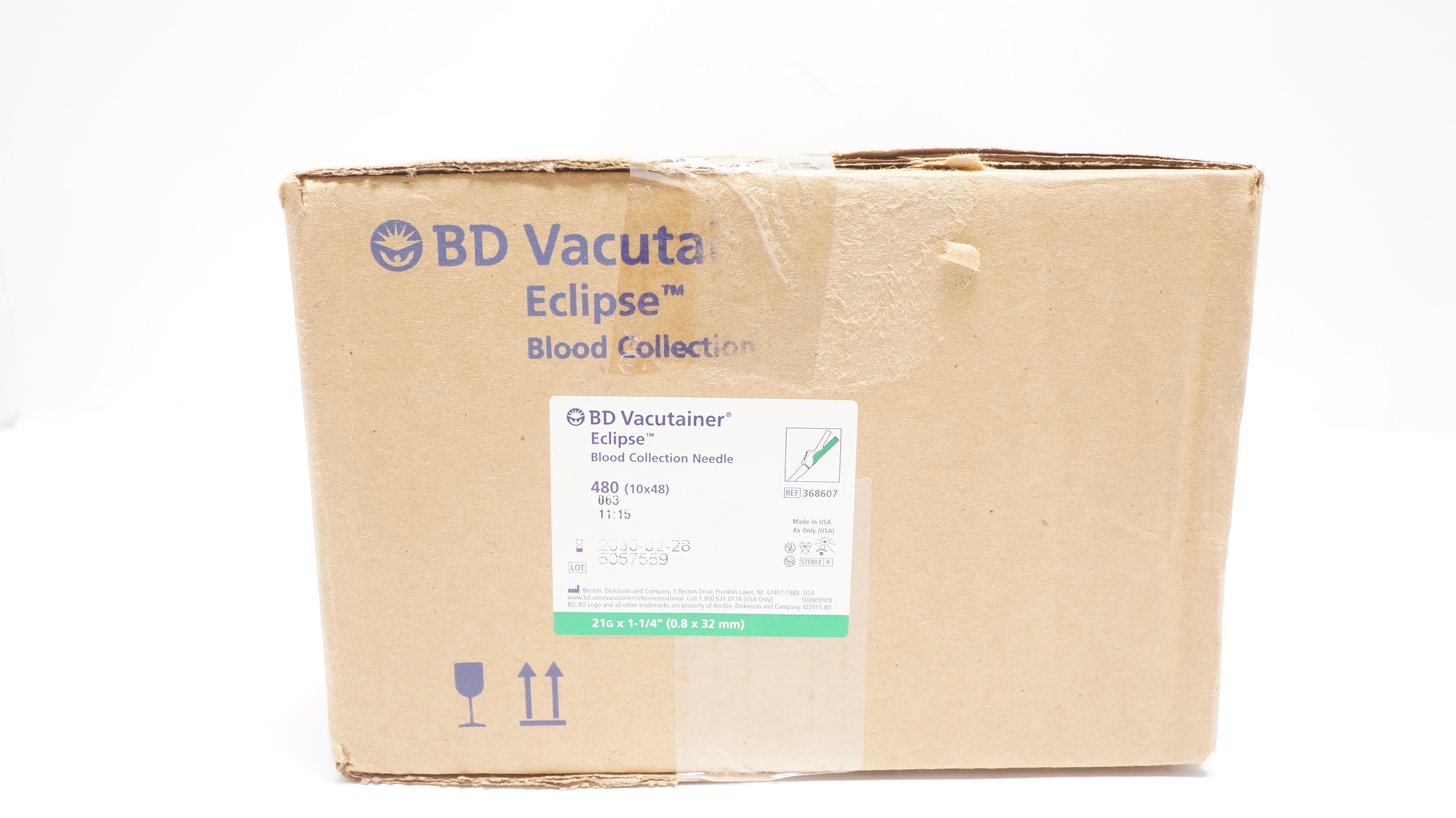 BD 368607 Vacutainer Eclipse Blood Collection Ndle 21G x 1-1/4inch ...