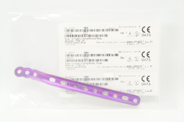 Acumed PL-LEM12 Congruent Plate System 12 Hole Locking Medial Plate