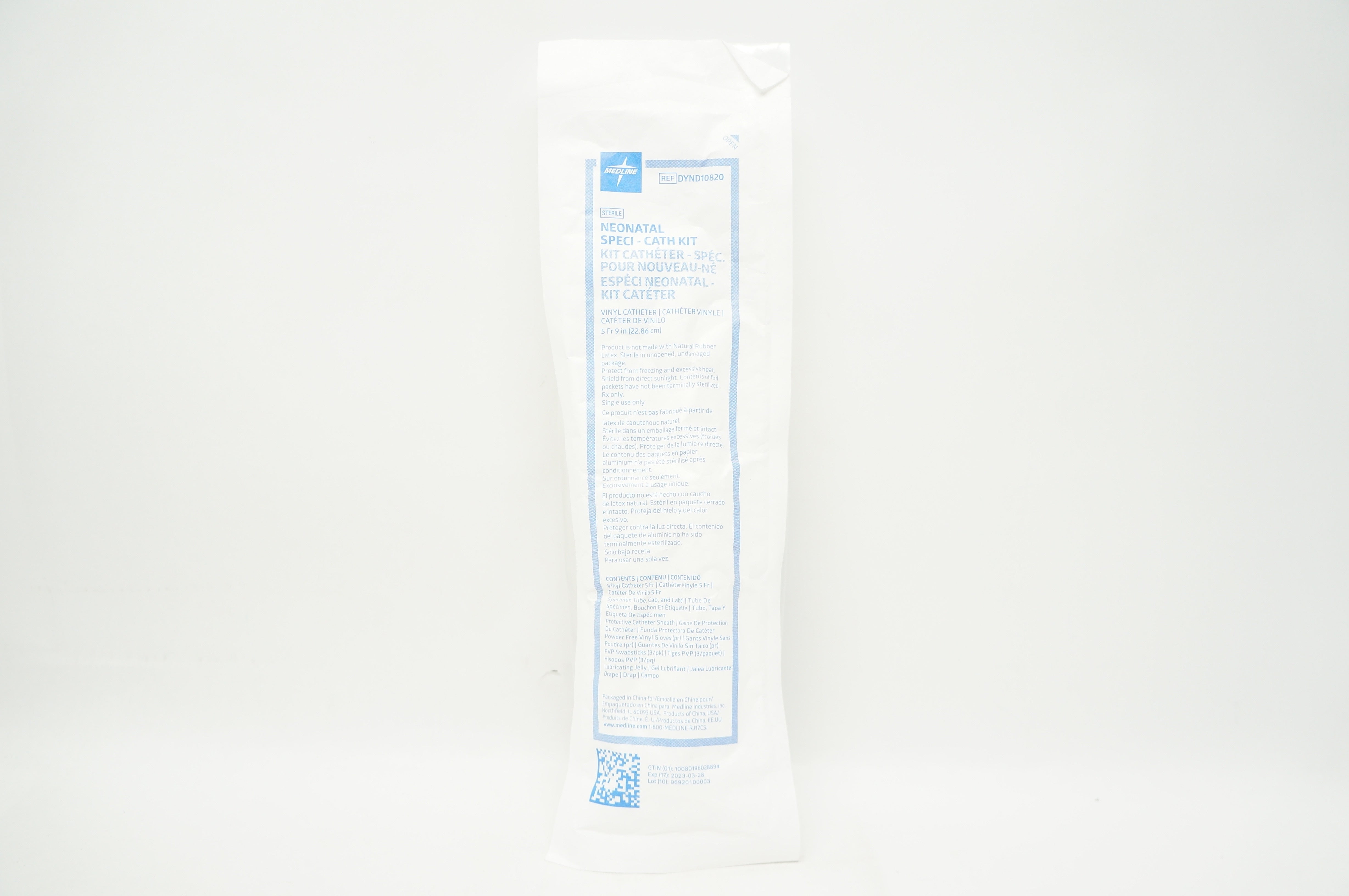 Medline DYND10820 Neonatal Speci - Cath Kit 5Fr. x 9inch