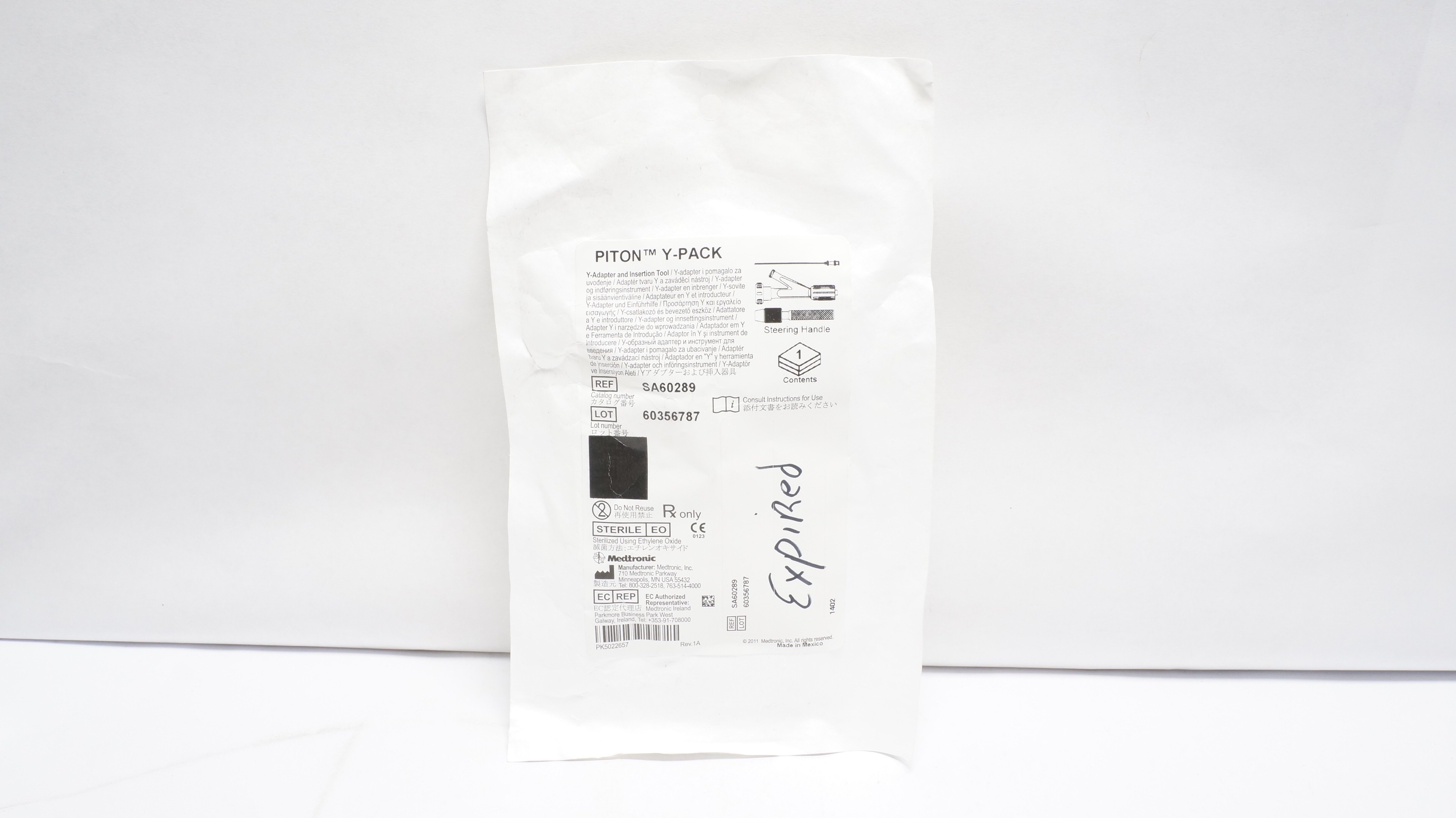 Medtronic SA60289 Piton Y-Pack Y-Adapter & Insertion Tool