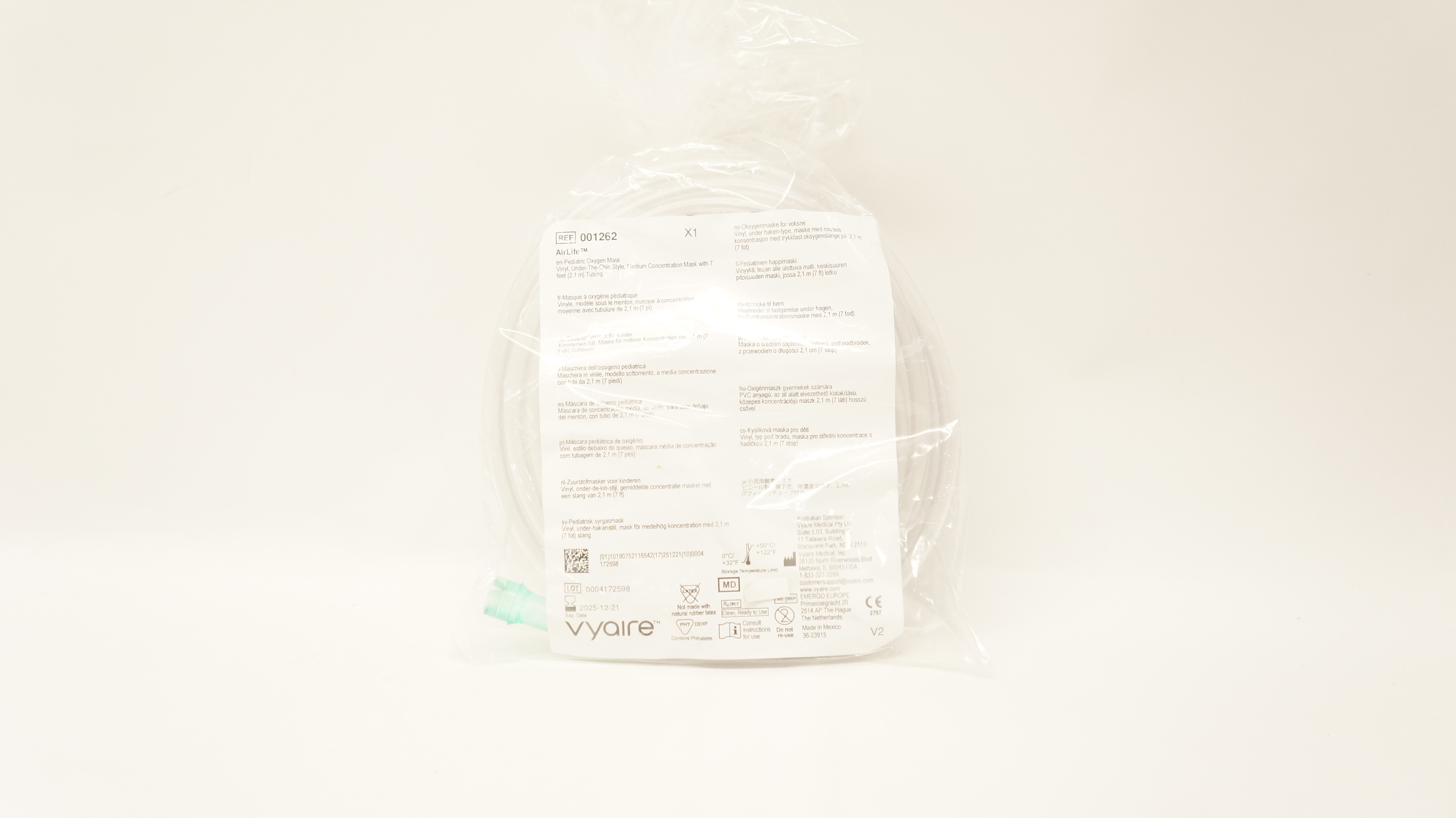 Vyaire 001262 AirLife Pediatric Oxygen Mask