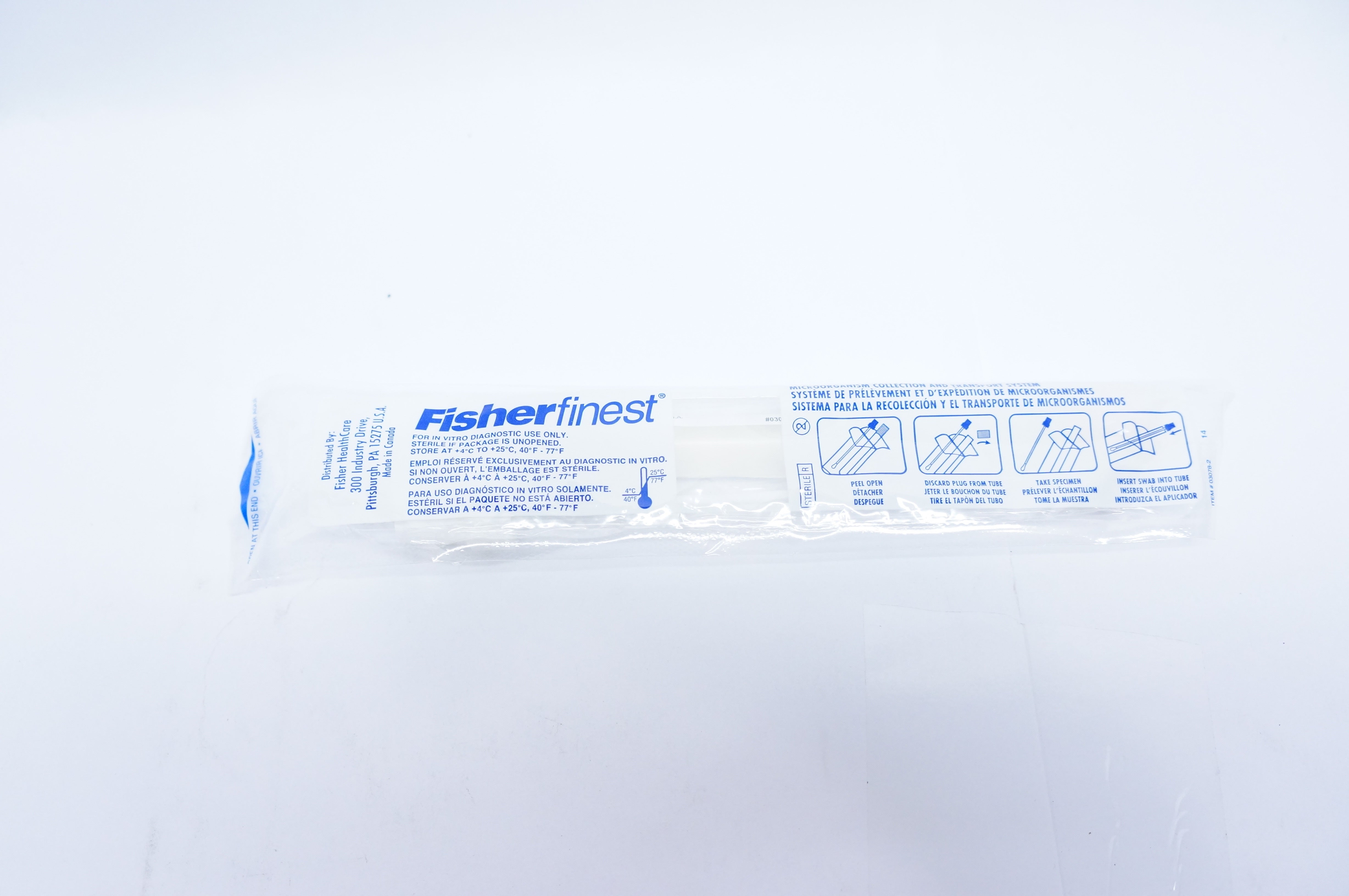 Fisher HealthCare 1490720 Fisherbrand Transport Swab Single Swab ...