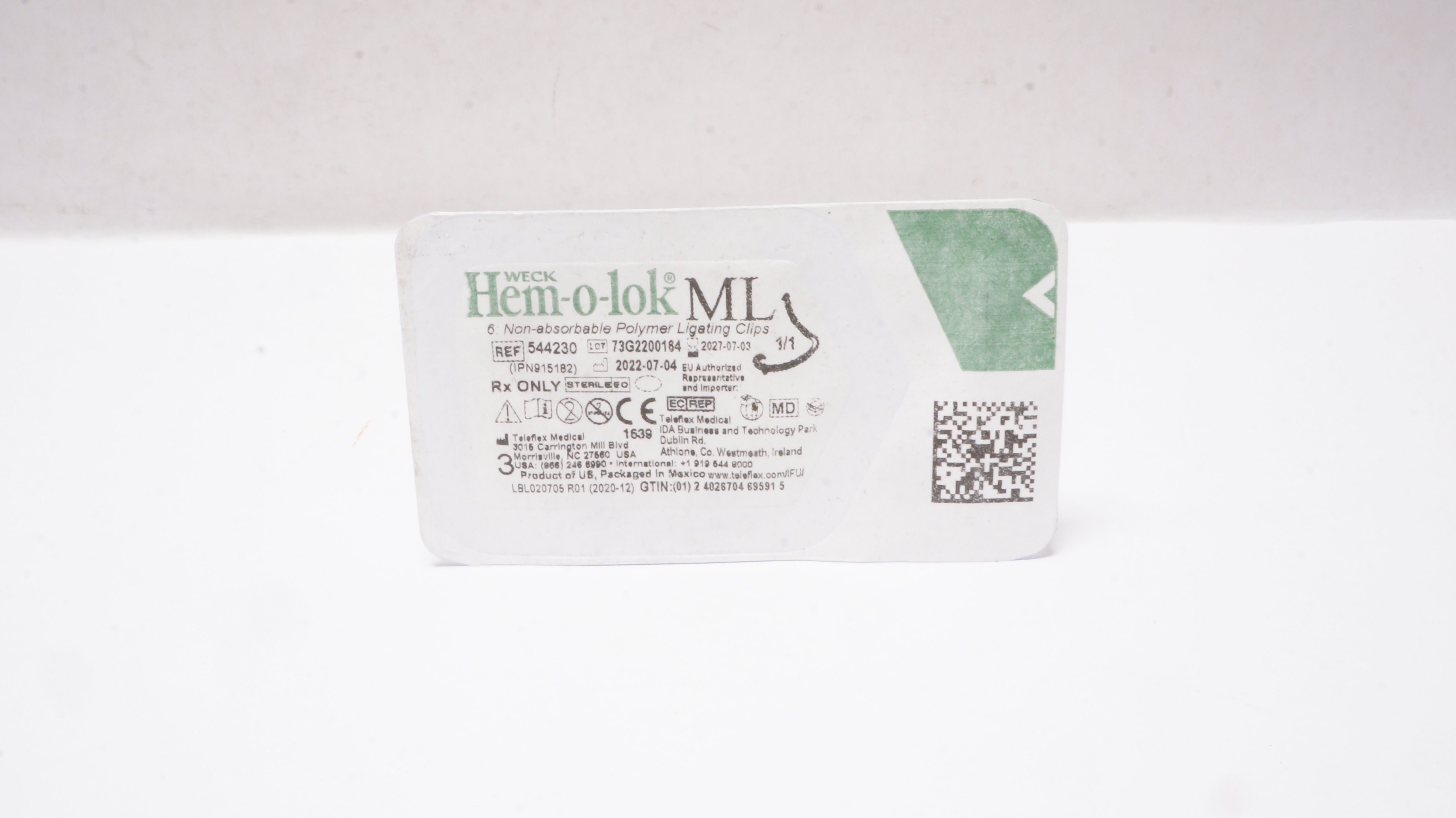 Teleflex 544230 Weck Hem-o-lok ML 6 Non-absorbable Polymer Ligating Clips