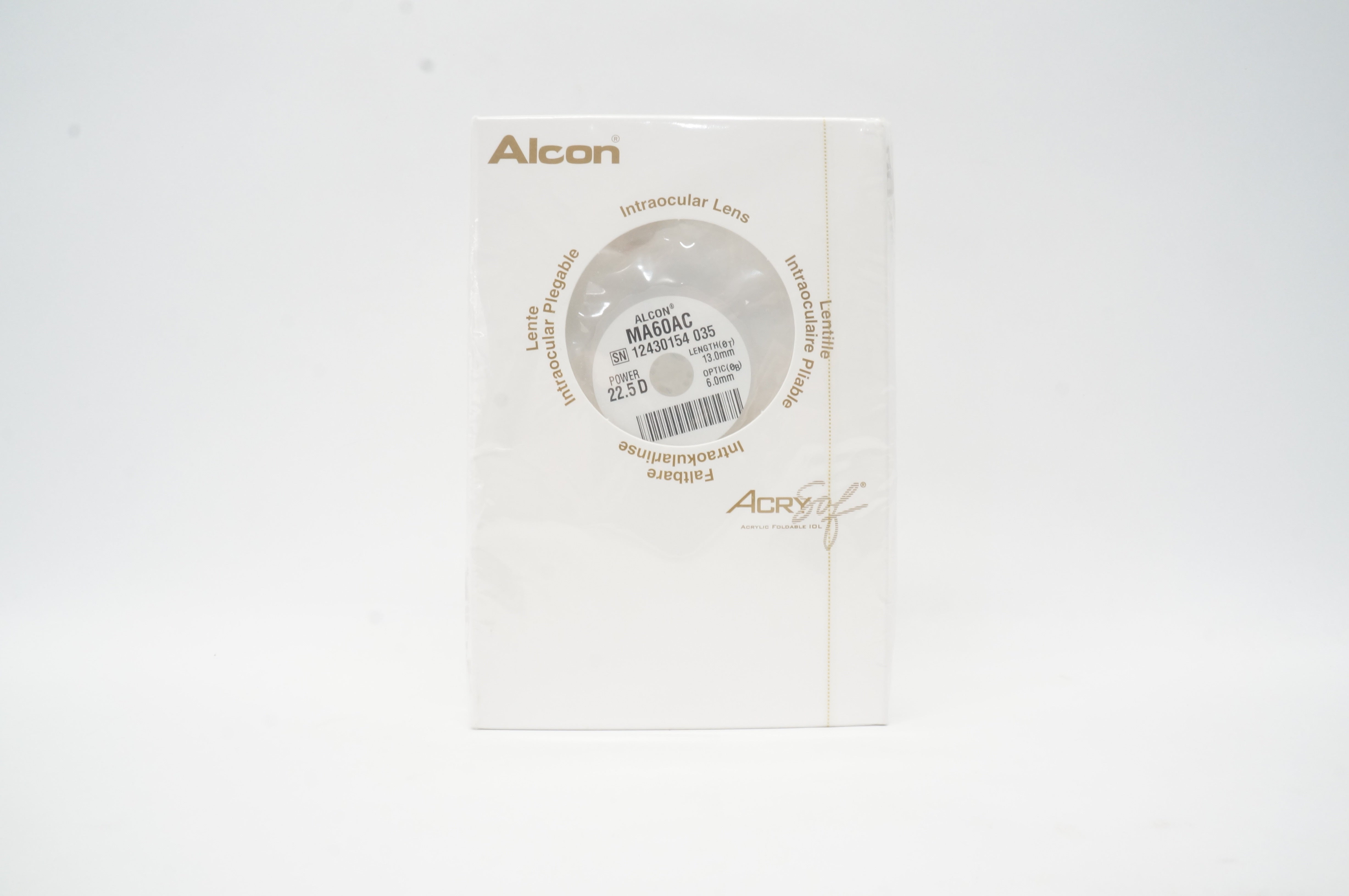 Alcon MA60AC AcrySof Soft Acrylic Multipiece 22.5D, 13.0mm, Optic 6.0mm (x)
