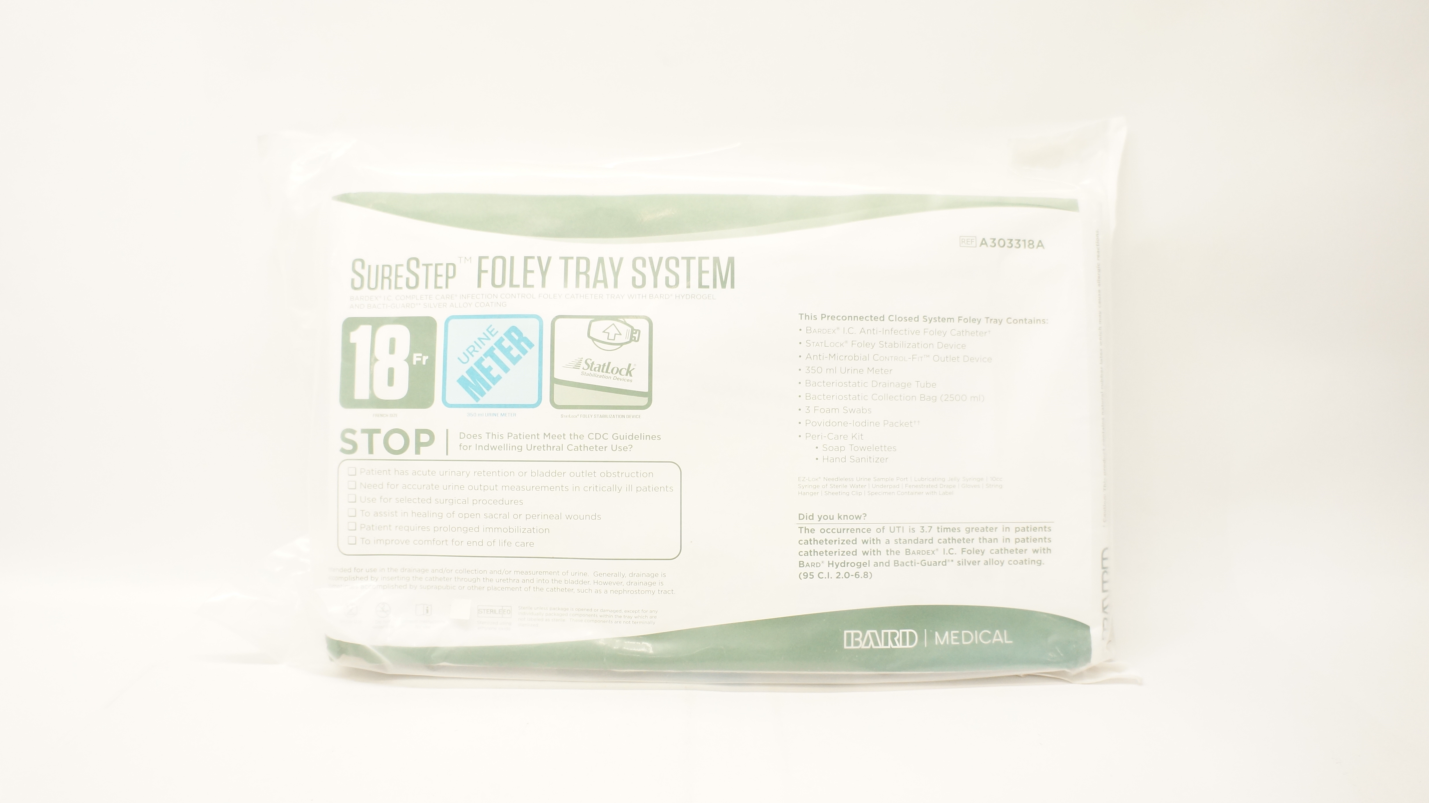 Bard A303318A SureStep Foley Tray System 18Fr