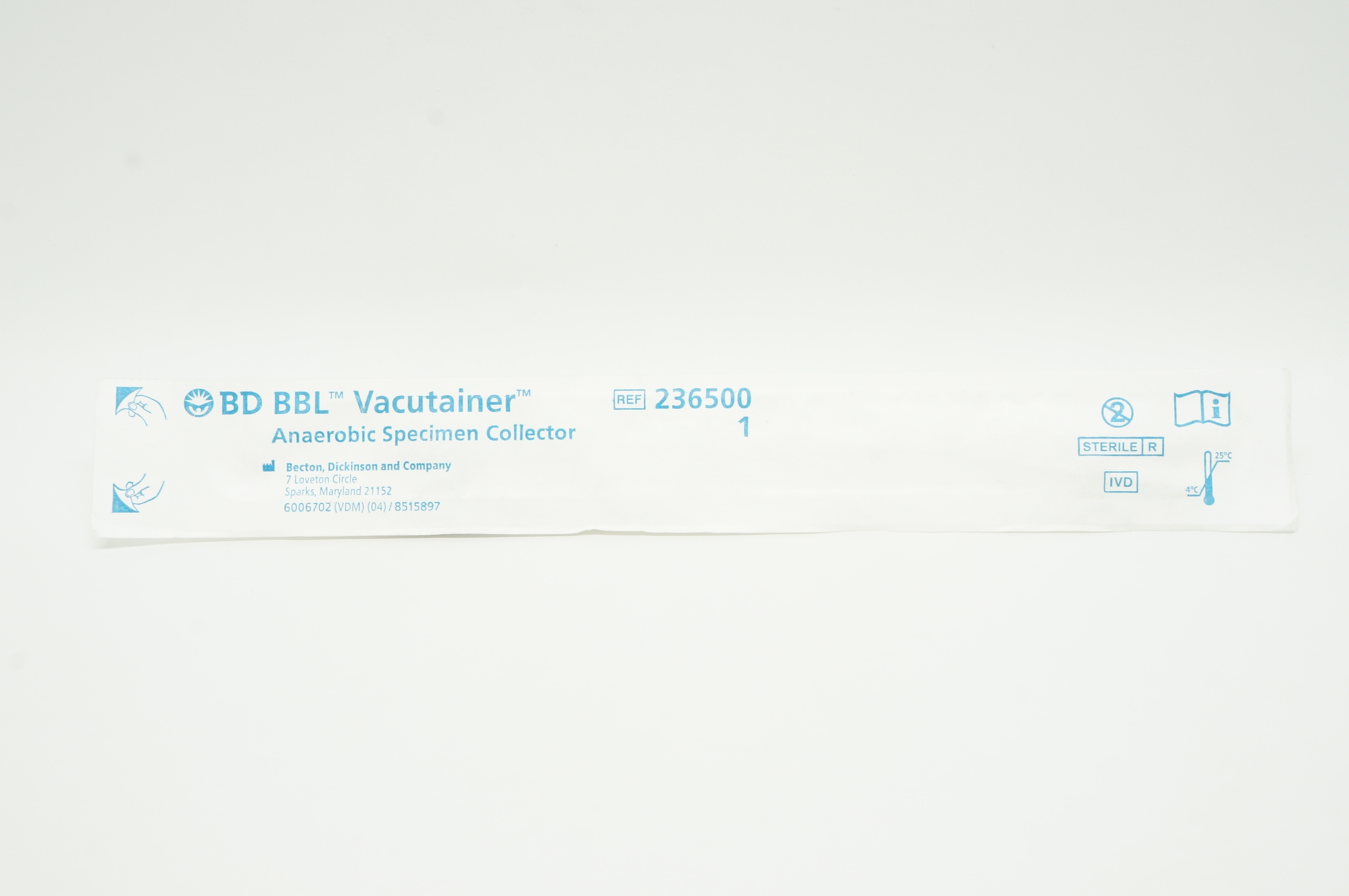 BD 236500 BBL Vacutainer Anaerobic Specimen Collector