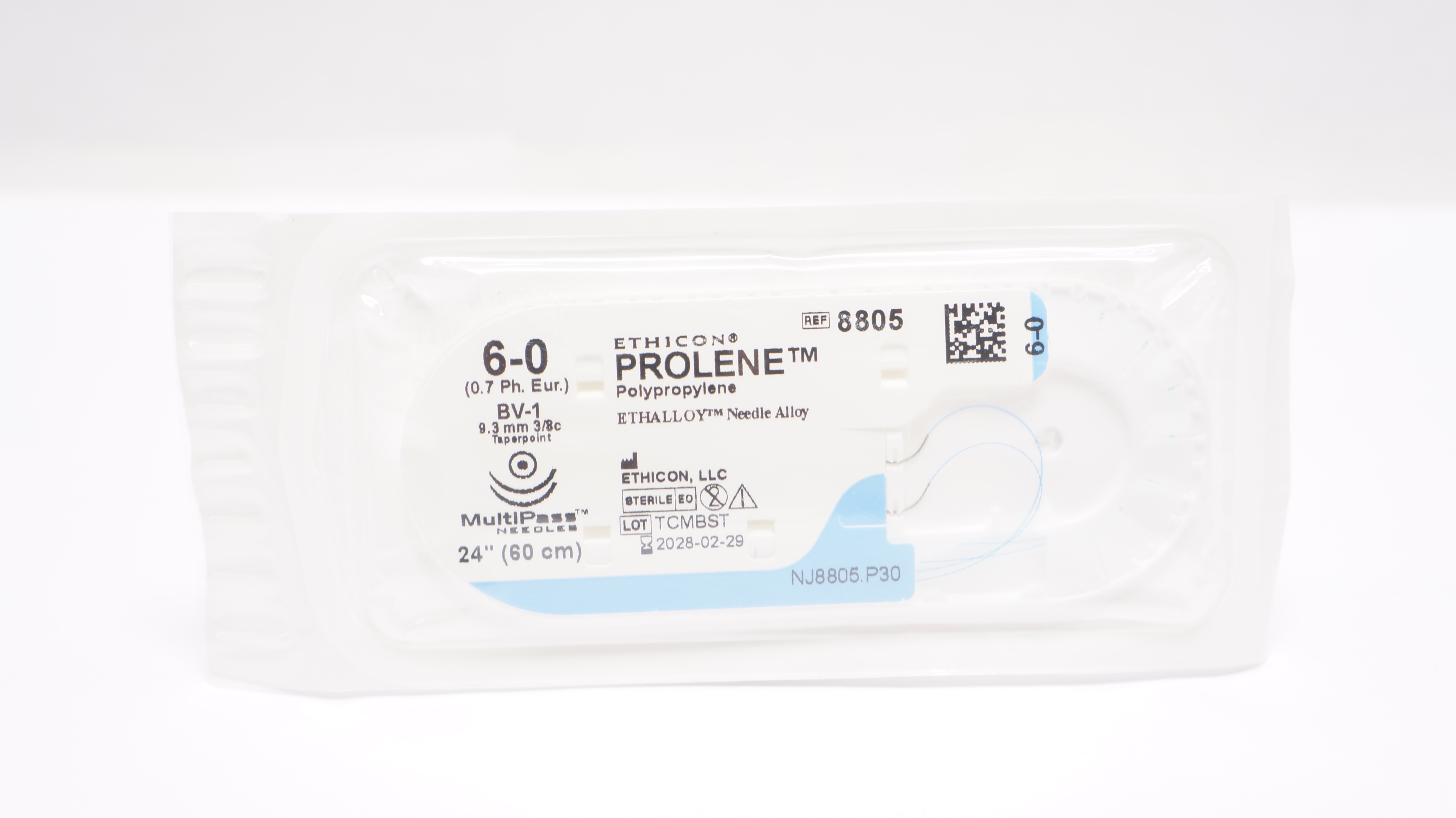 Ethicon 8805 6-0 PROLENE Polypropylene Stre BV-1 9.3mm 3/8c Taperpoint ...