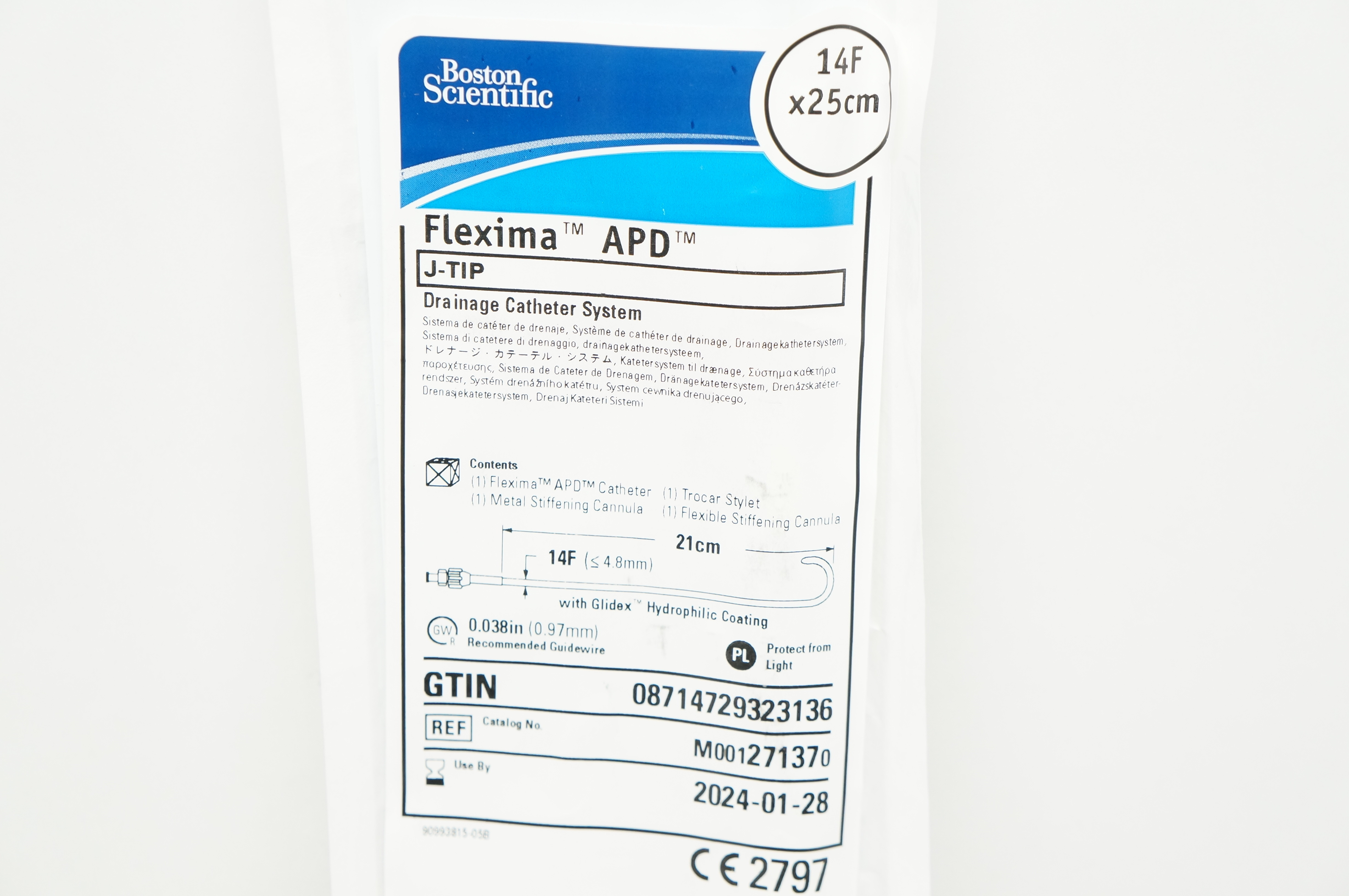Boston Scientific M001271370 Flexima APD J-Tip Drainage Cath. System ...