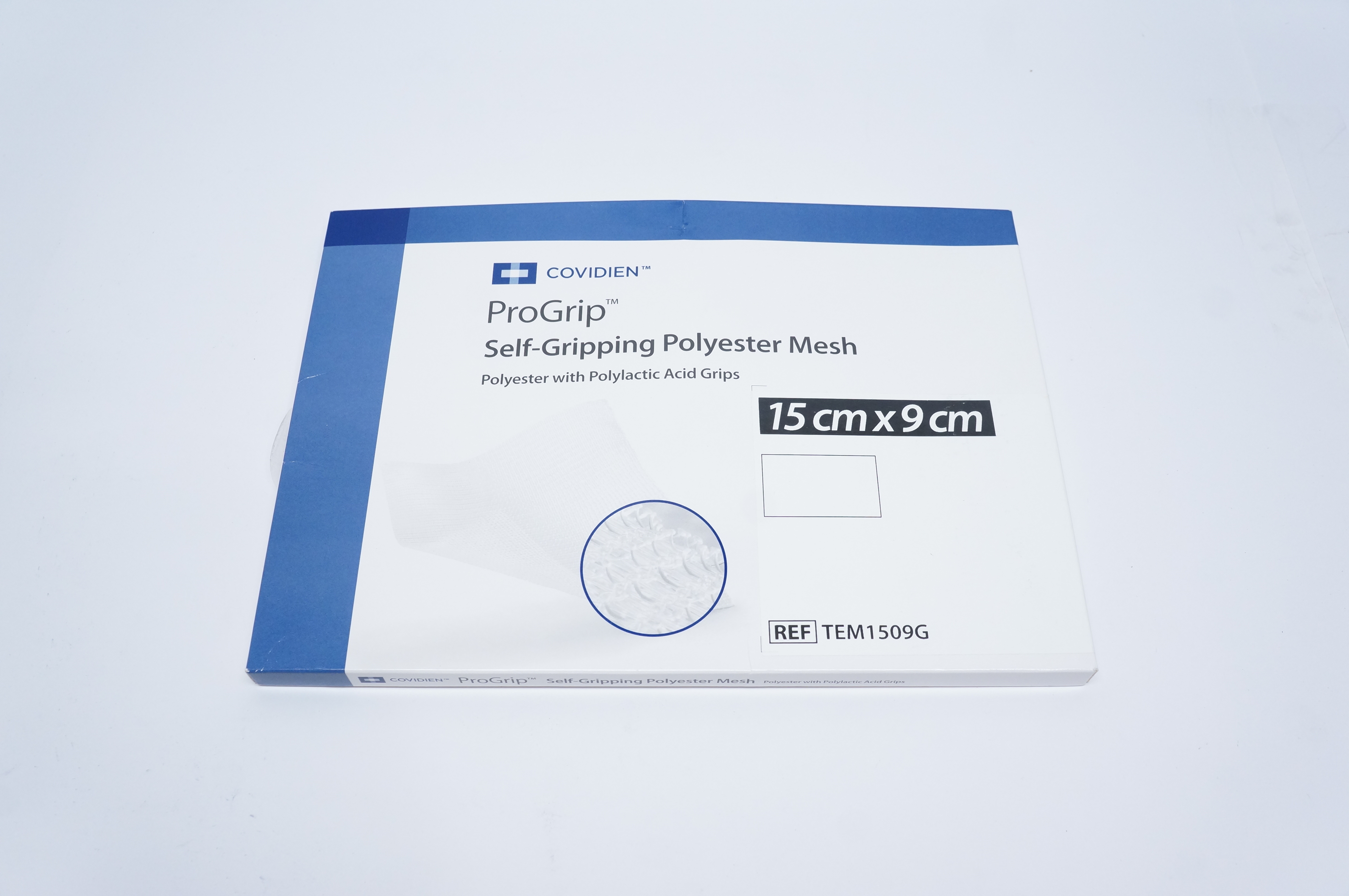 Covidien TEM1509G ProGrip Self-Gripping Polyester Mesh 15cm x 9cm (x)