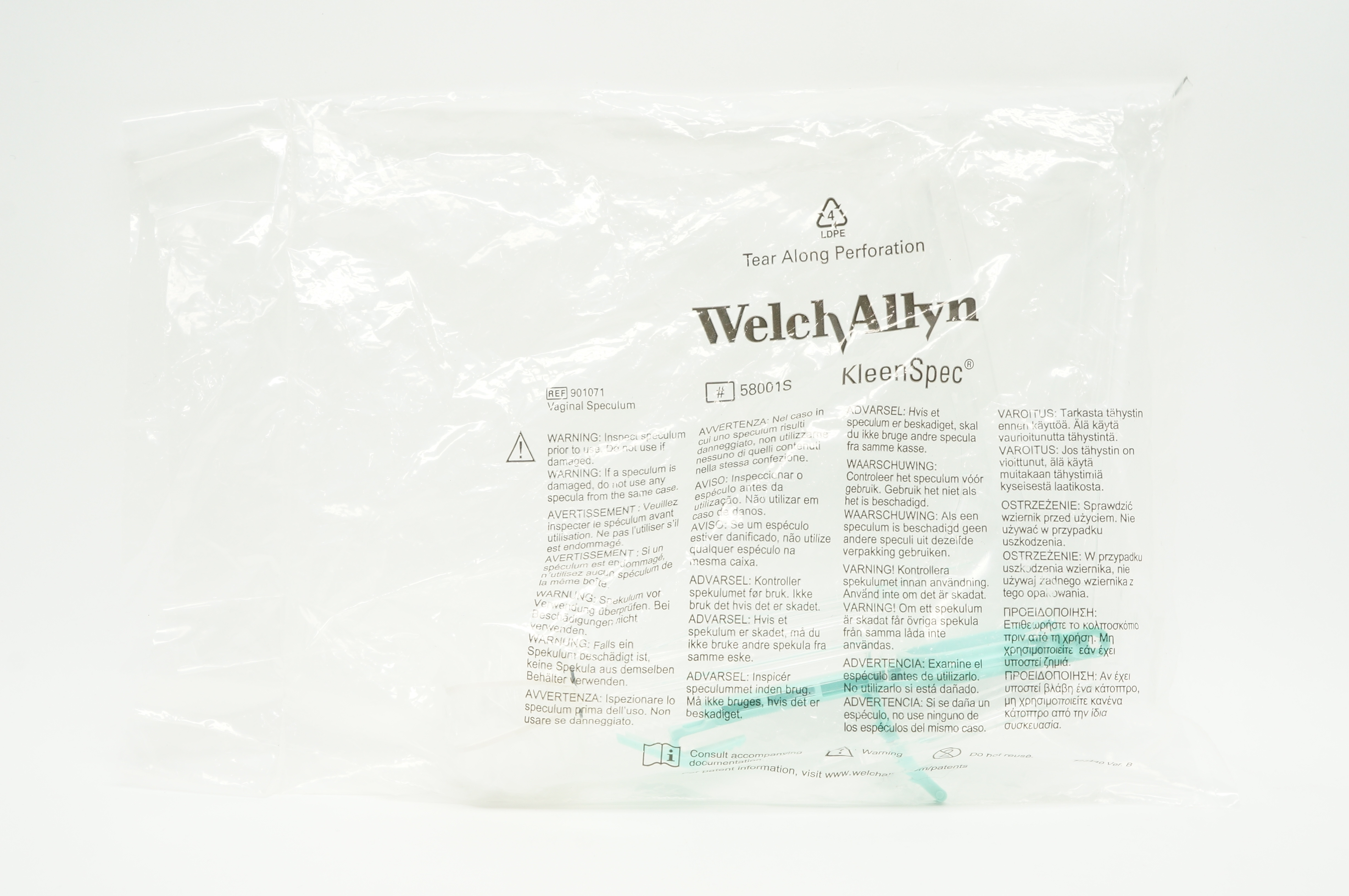 Welch Allyn 901071 KleenSpec Vaginal Speculum Medium