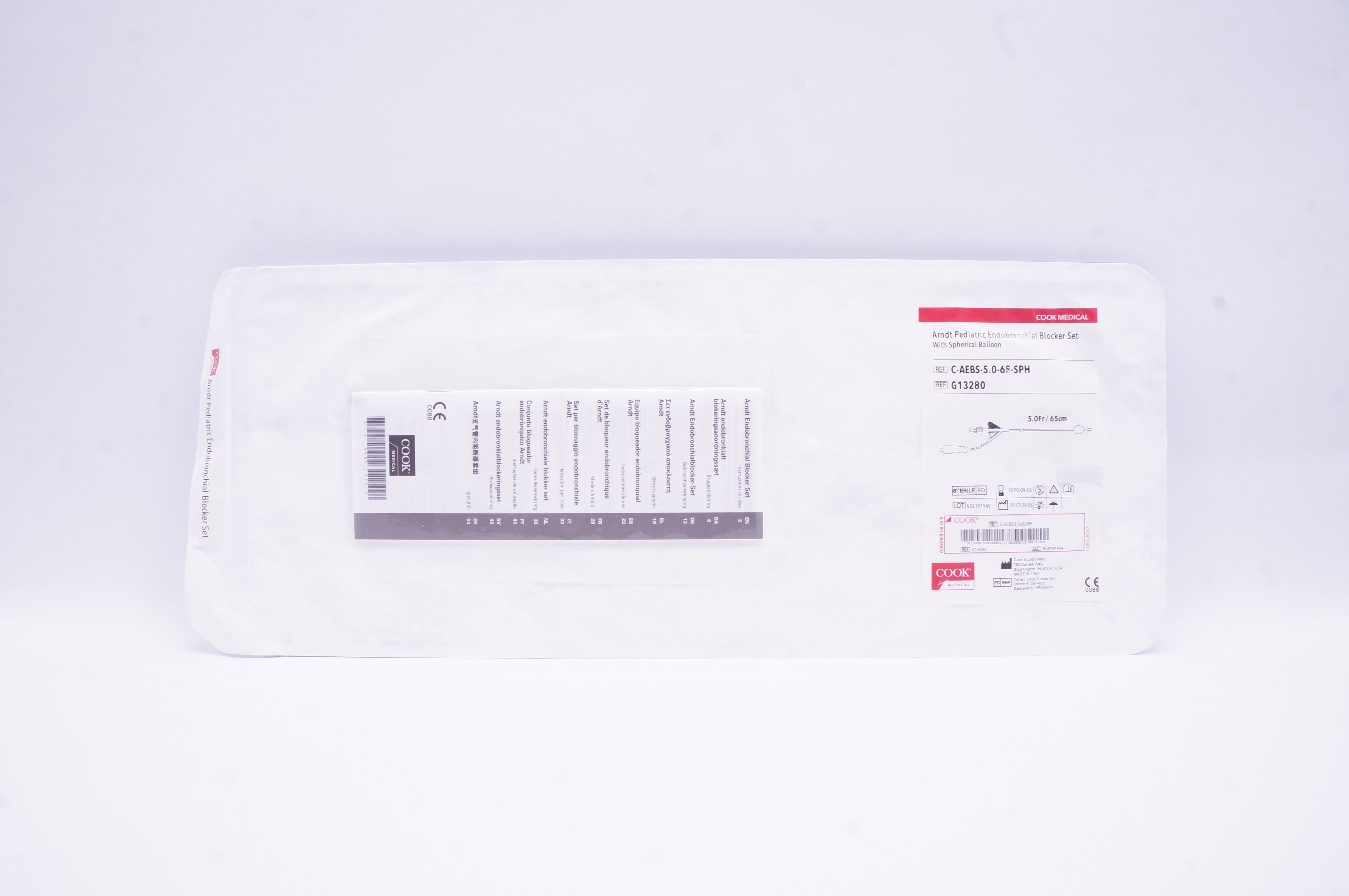 Cook Medical G13280 Arndt Pediatric Endobronchial Blocker Set 5.0Fr x ...