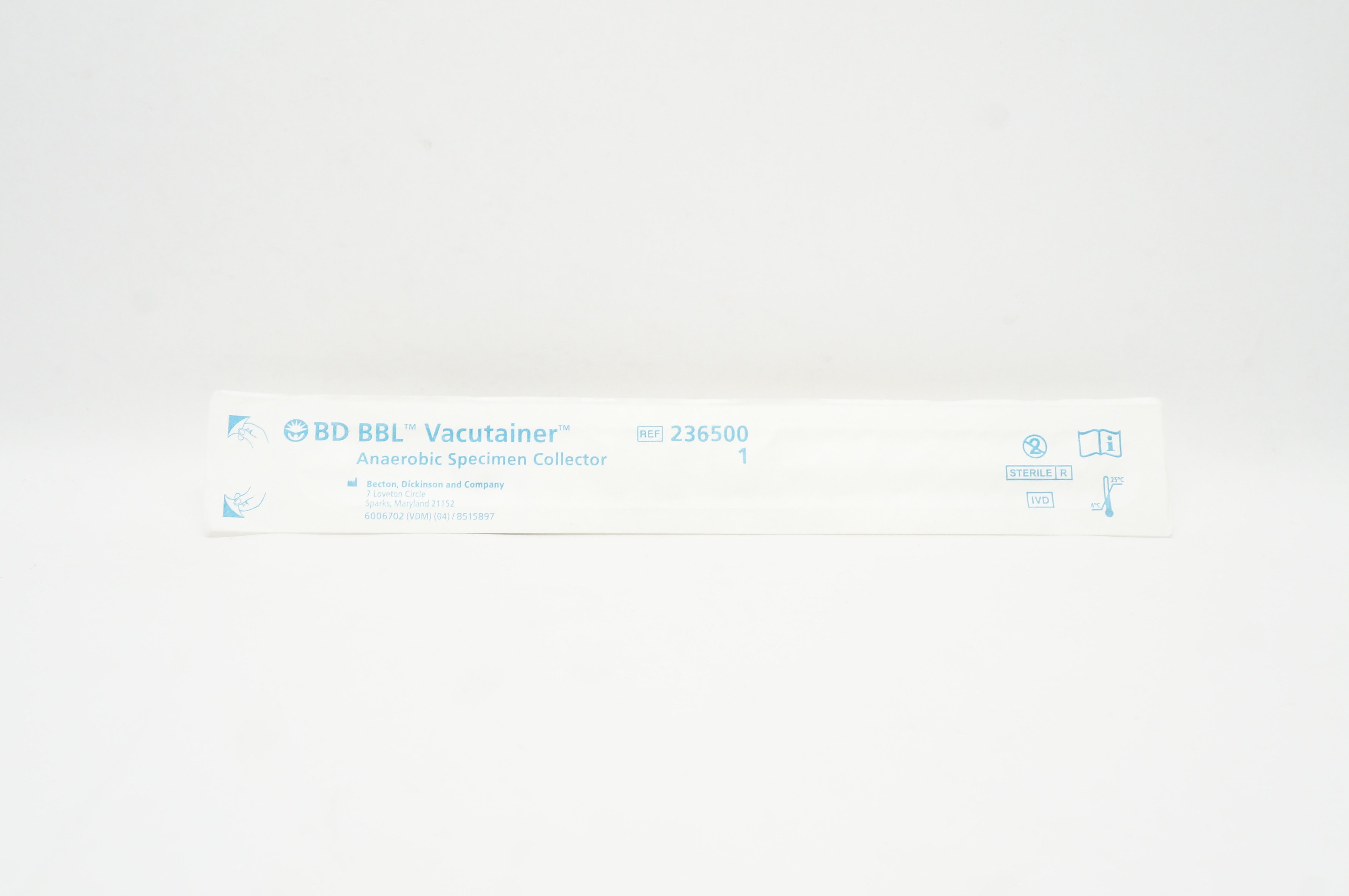 BD 236500 BBL Vacutainer Becton Anaerobic Specimen Collector (x)